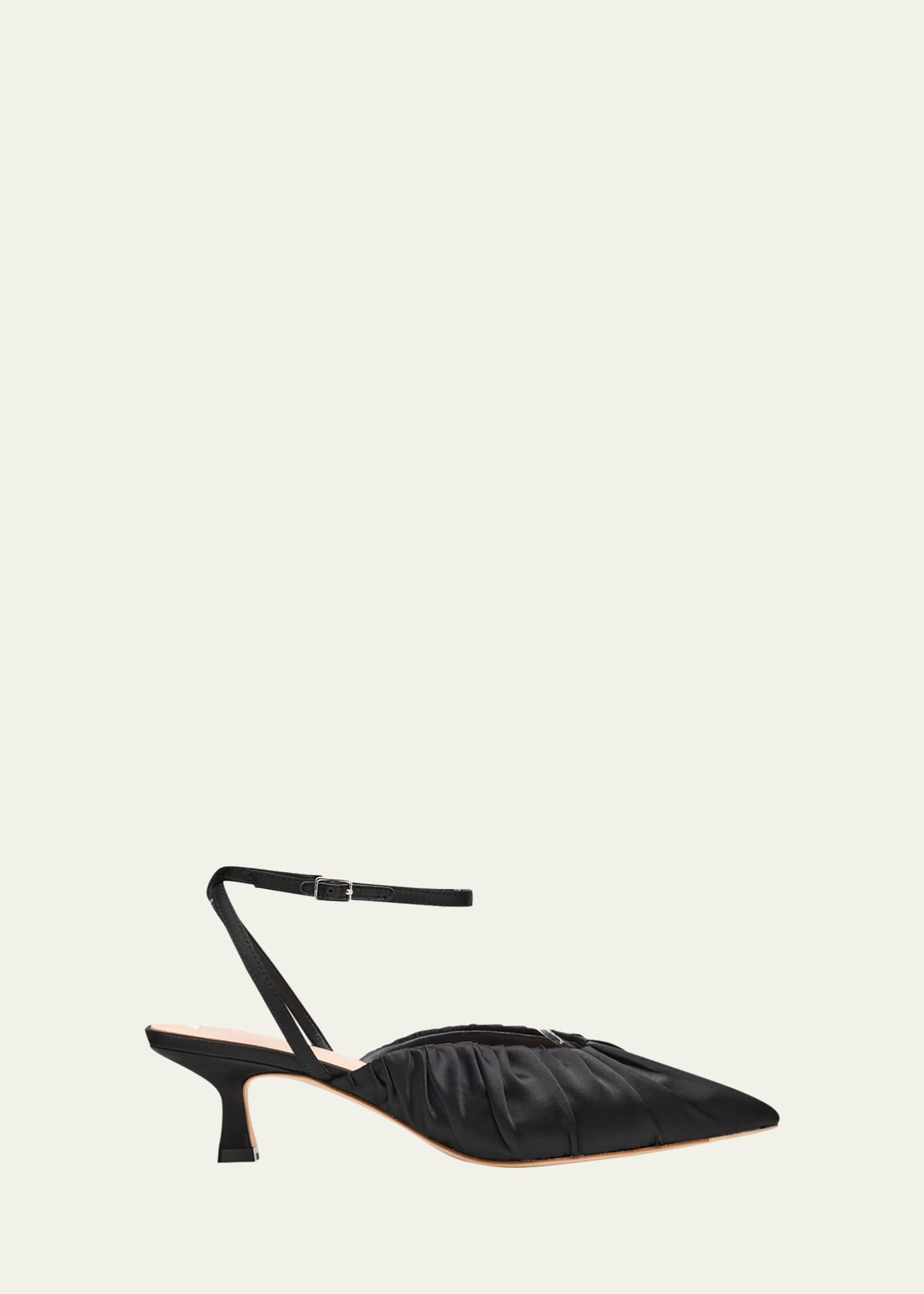 Loeffler Randall 50mm Rio Satin Kitten-Heel Pumps - Bergdorf Goodman