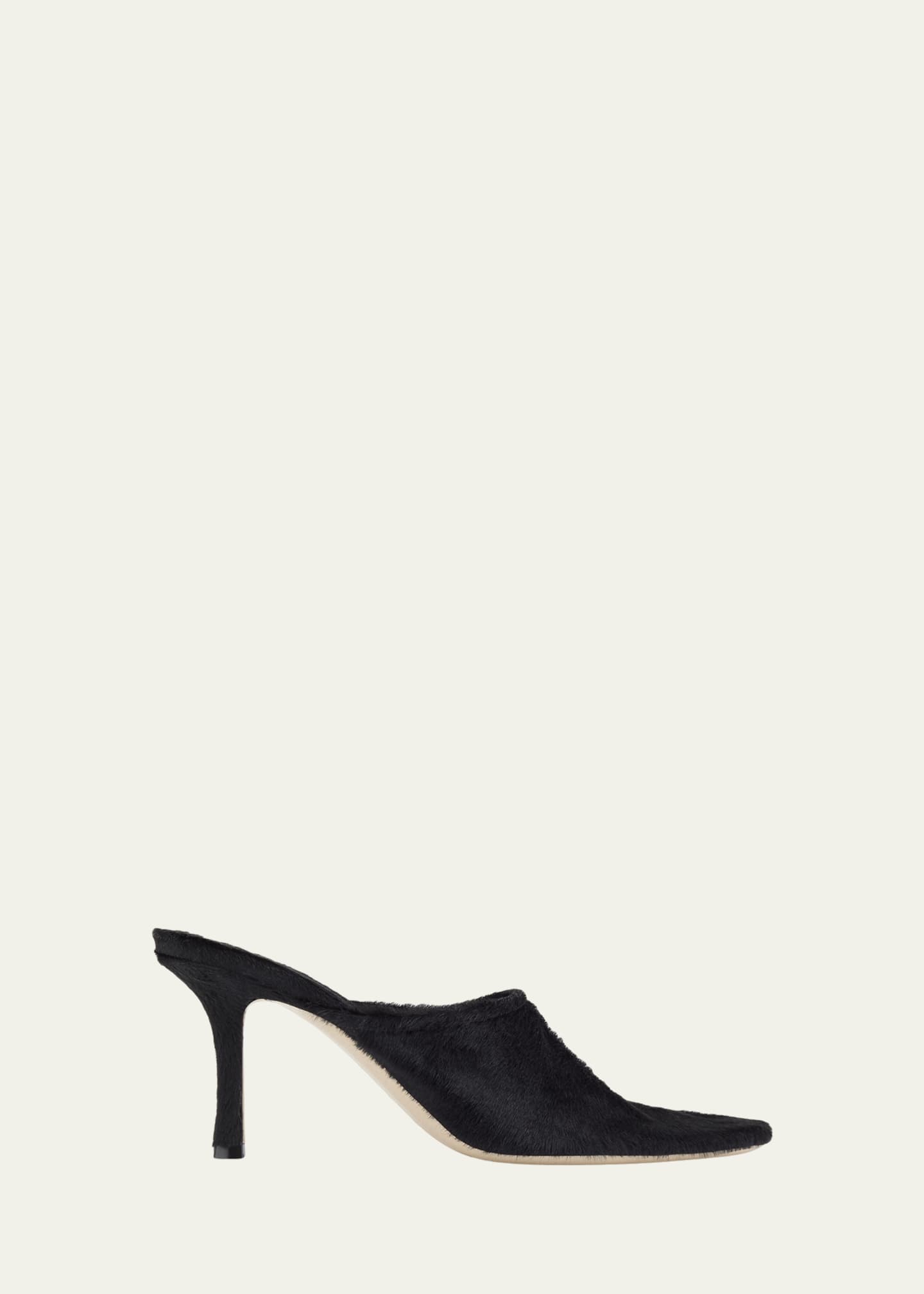 Christen 75mm Elipse Calf Hair Mules - Bergdorf Goodman