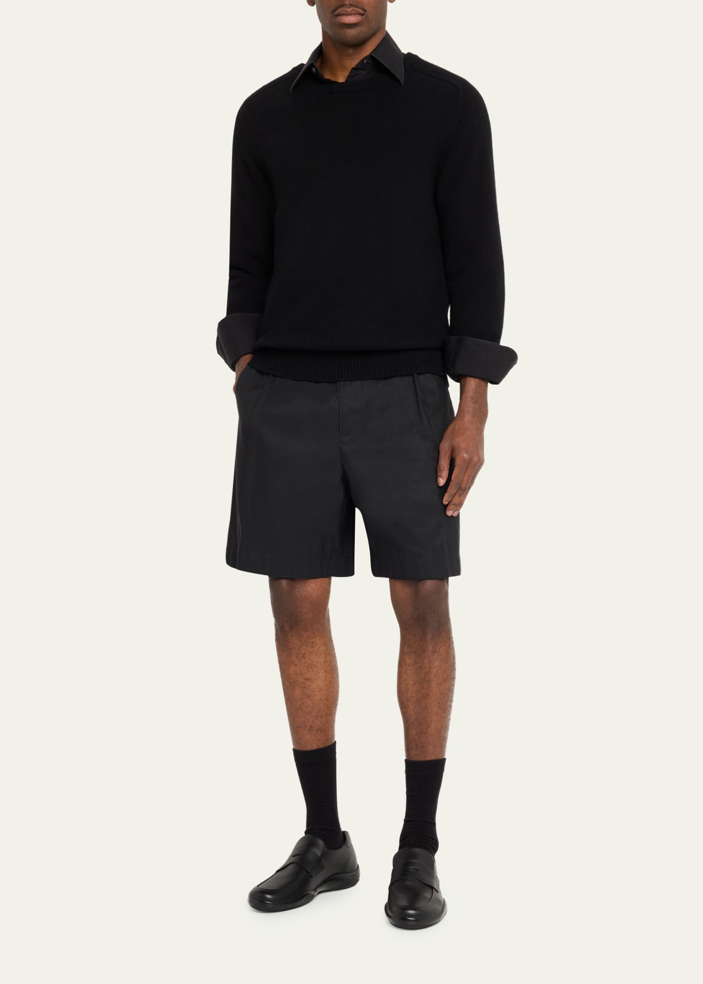 Prada Men's Toblach Calf Leather Loafers - Bergdorf Goodman