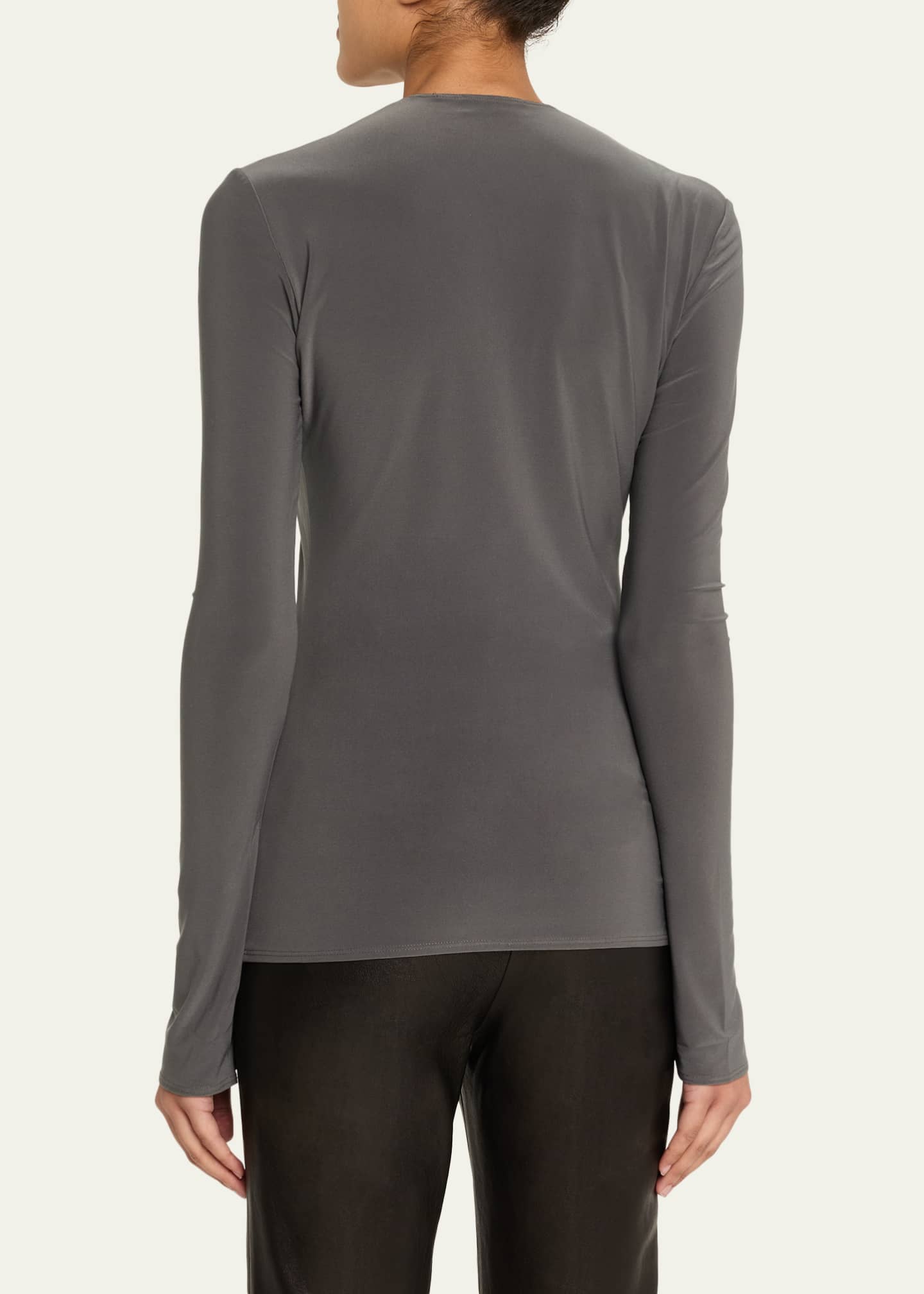 GRACE LING Claw Gathered Neck Long-Sleeve Top - Bergdorf Goodman