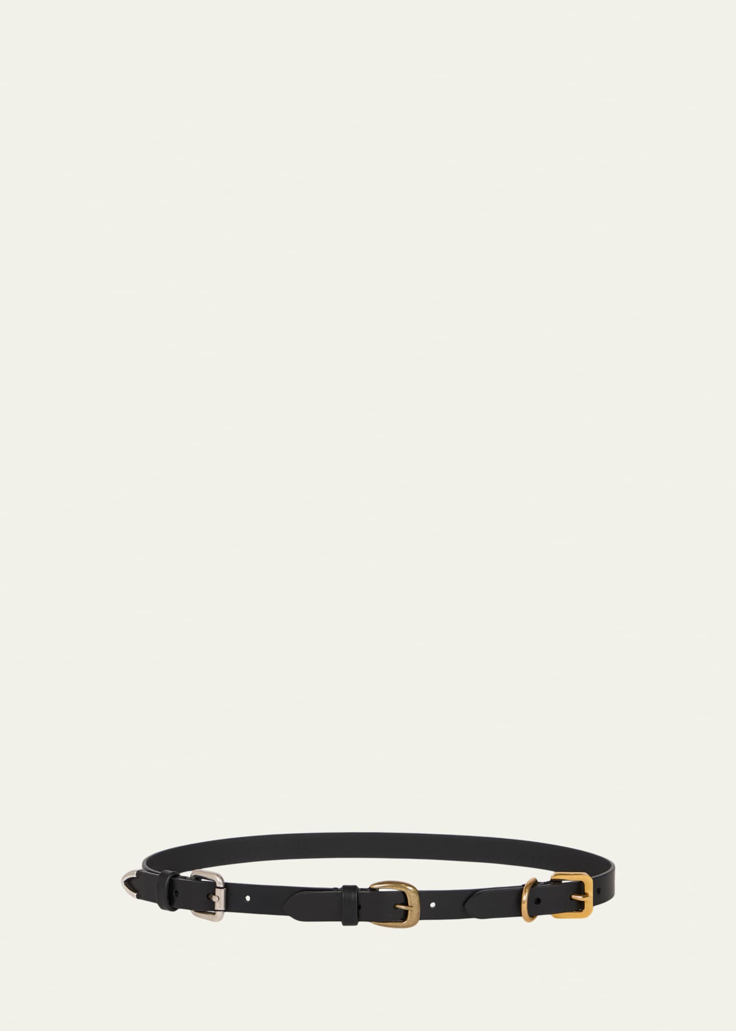 Etro Interchangeable Buckles Leather Belt - Bergdorf Goodman