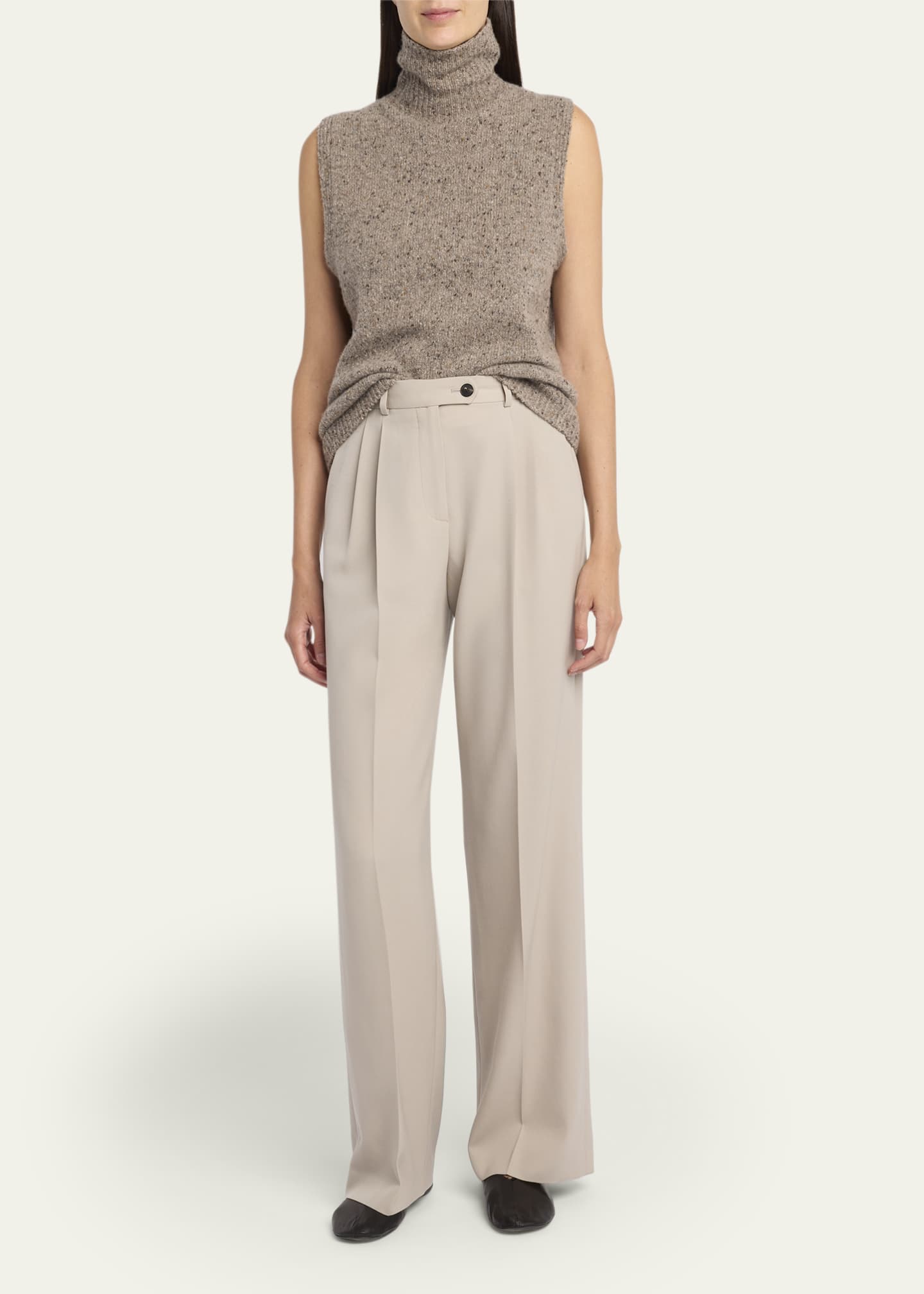 THE ROW Merilas Turtleneck Cashmere Sleeveless Sweater - Bergdorf Goodman