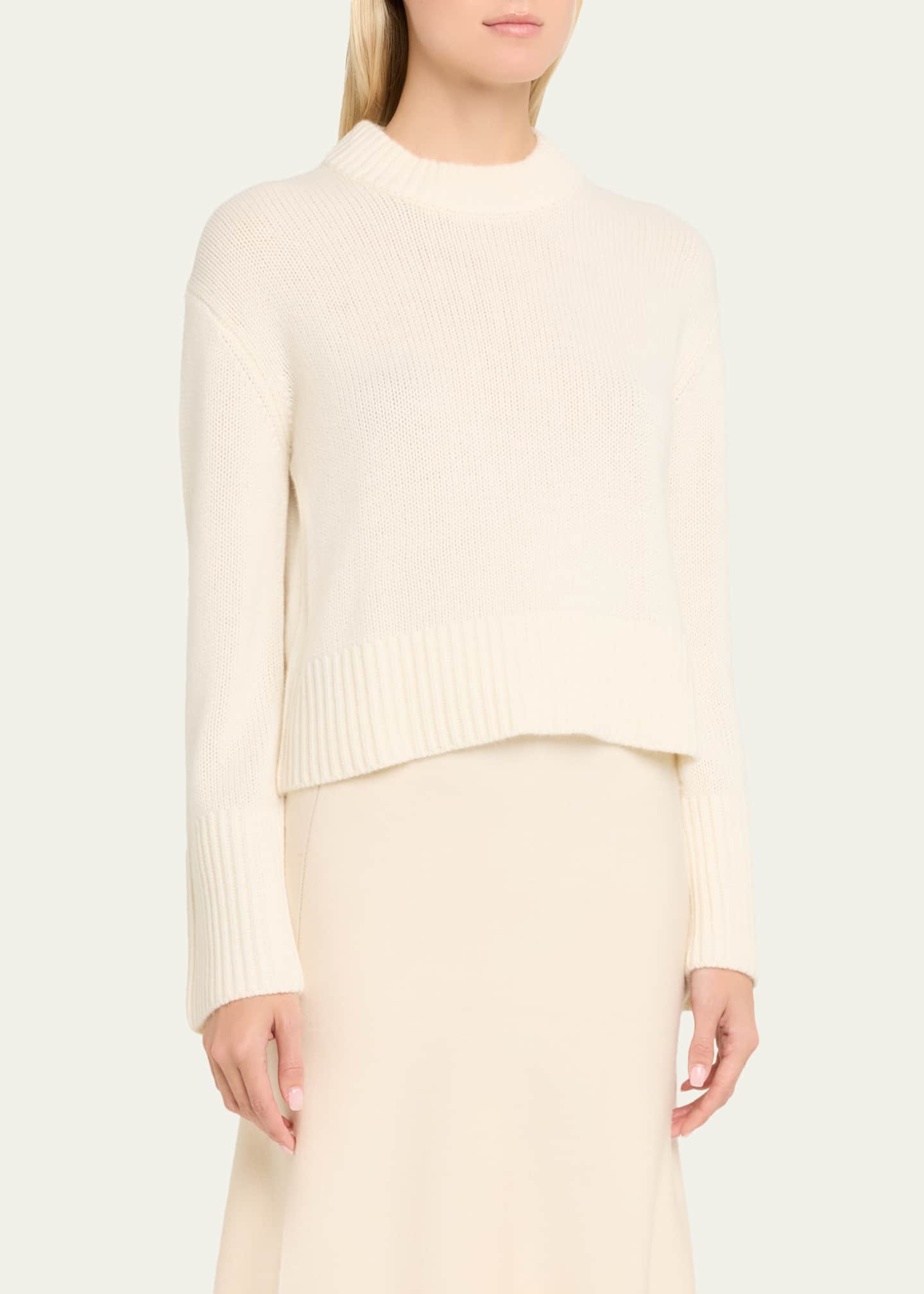 Lisa Yang Sony Cashmere Shrunken Crewneck Sweater - Bergdorf Goodman