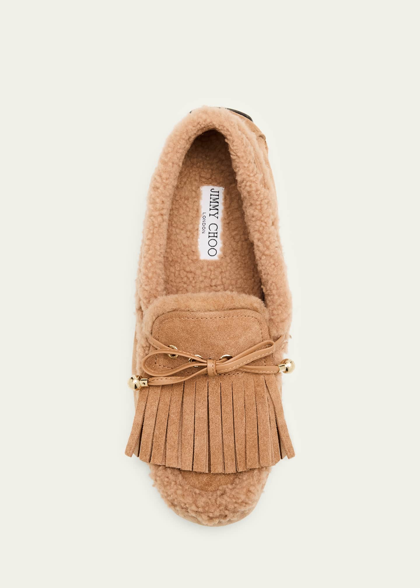 Jimmy Choo Manon Velvet Suede Loafers with Shearling - Bergdorf Goodman