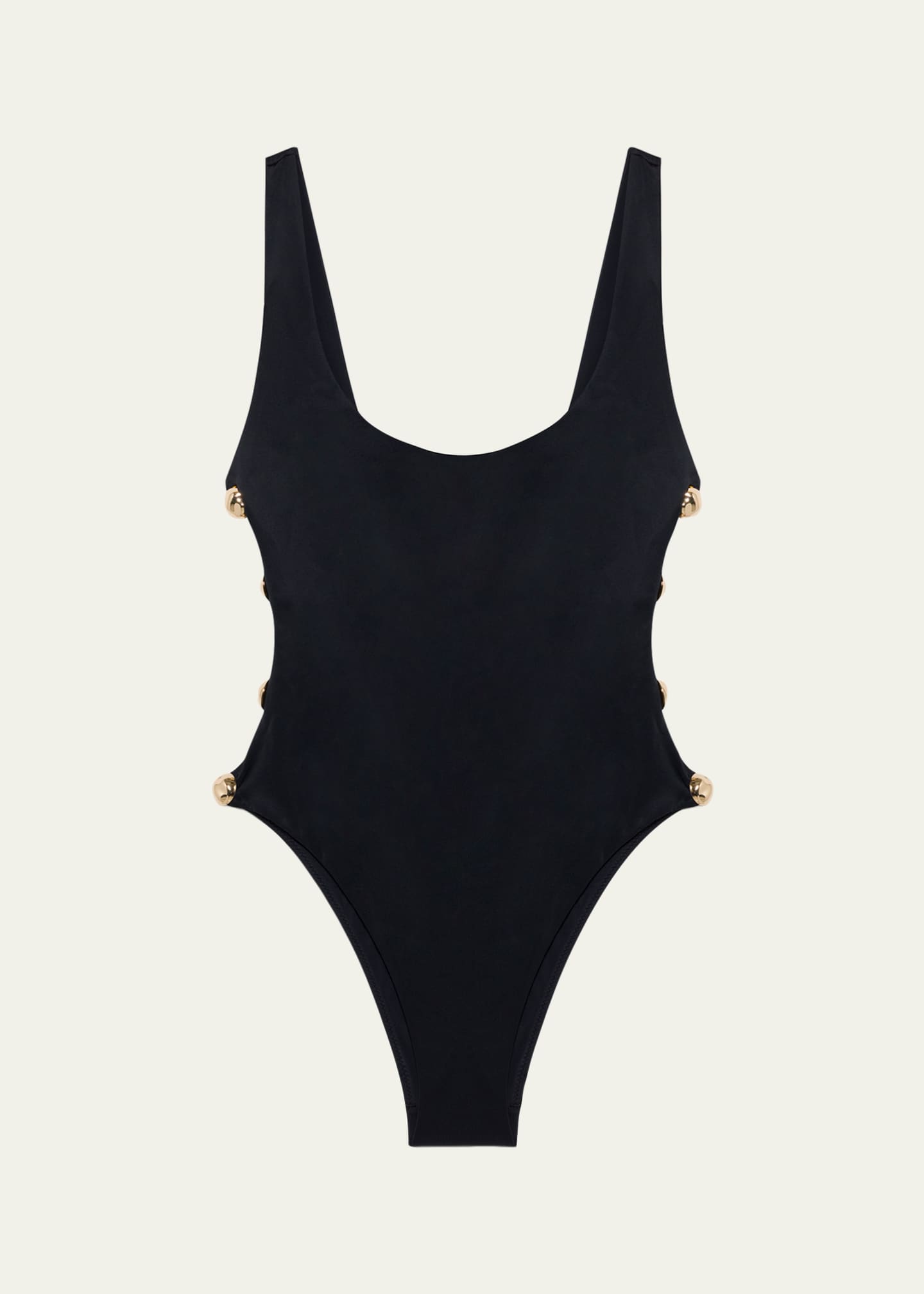 SIMKHAI Mona Studded One-Piece Swimsuit - Bergdorf Goodman