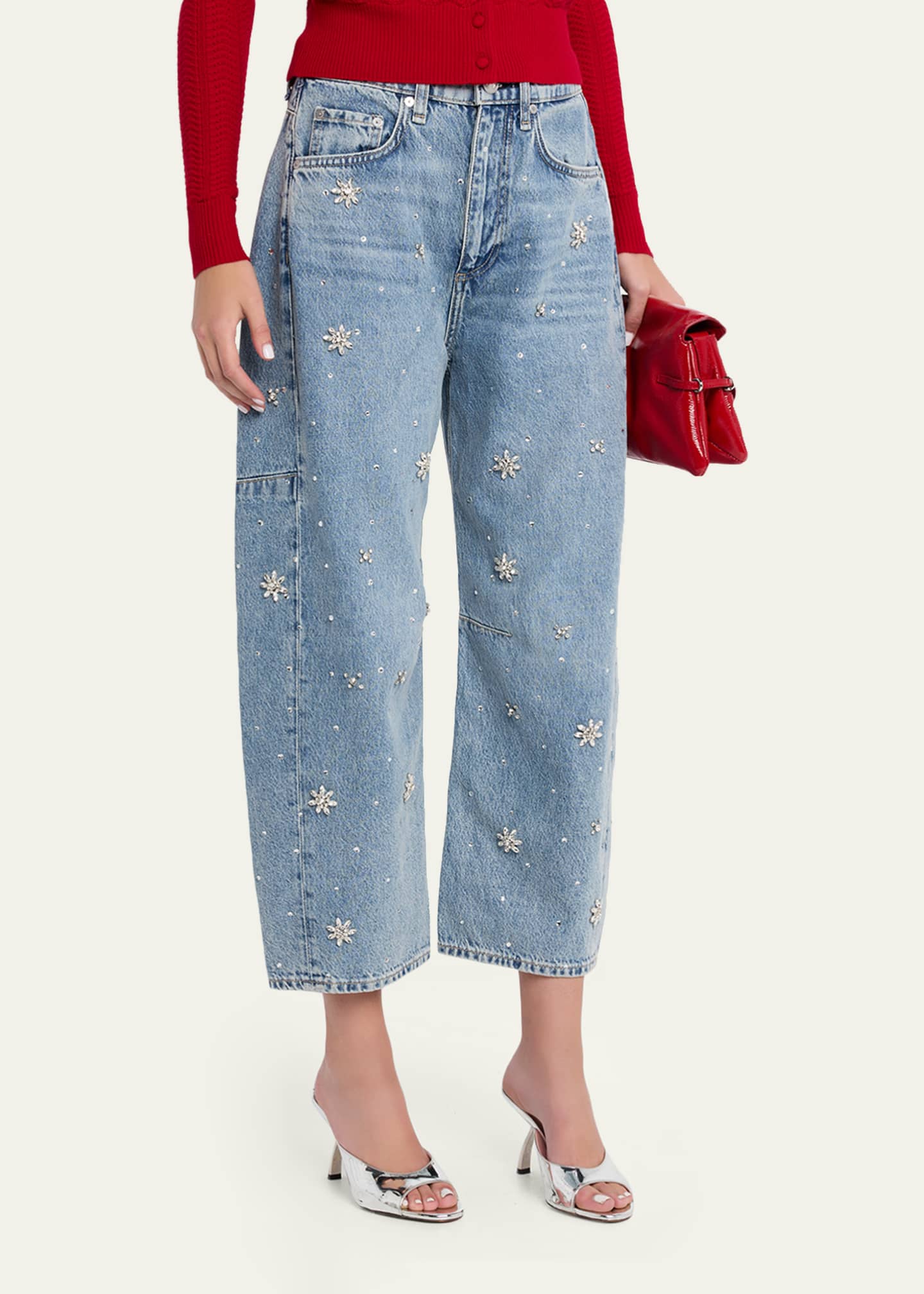 Rag & Bone Charlie Ankle-Length Embellished Barrel Jeans - Bergdorf Goodman