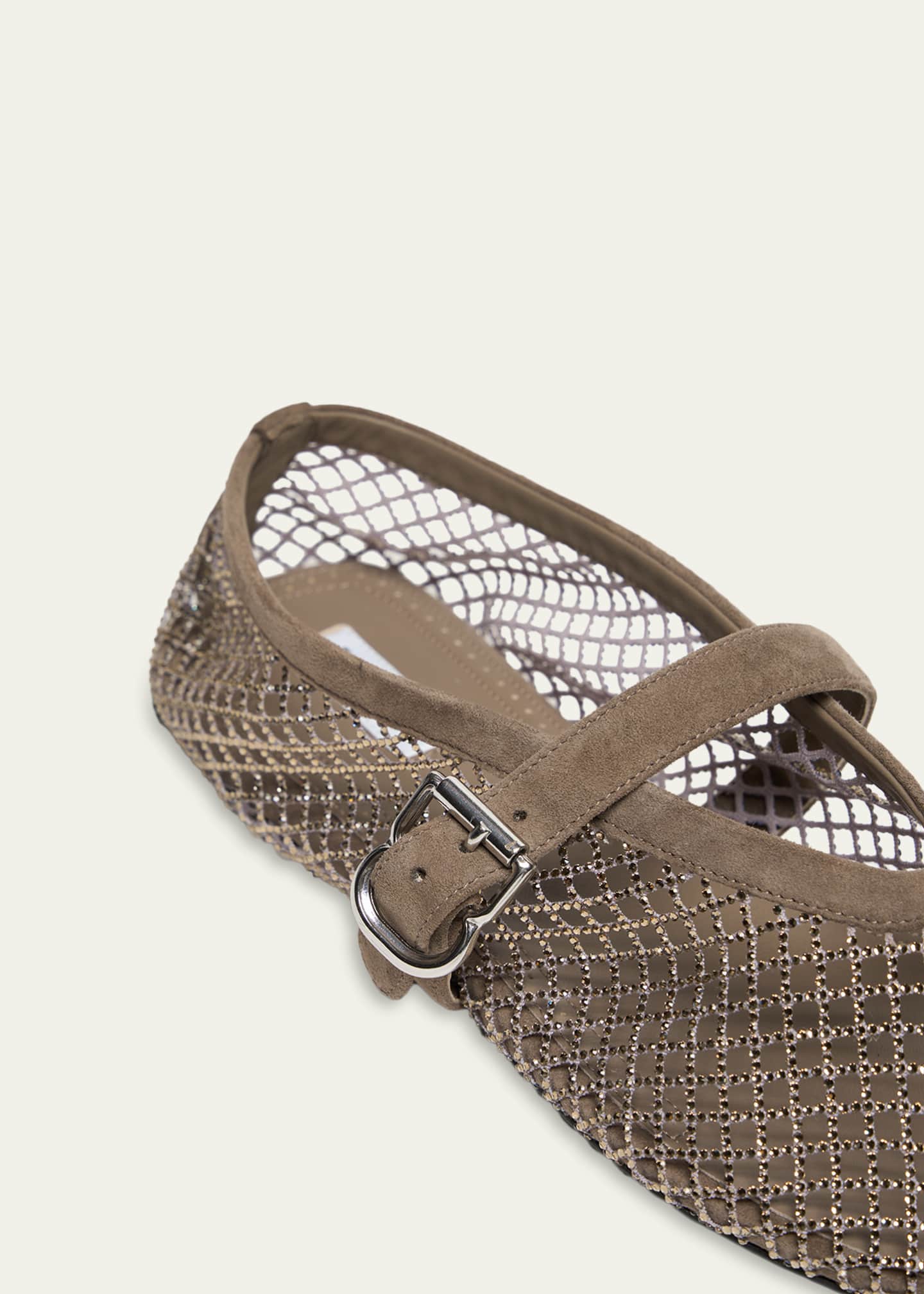 ALAIA Crystal Mesh Ballet Flats - Bergdorf Goodman