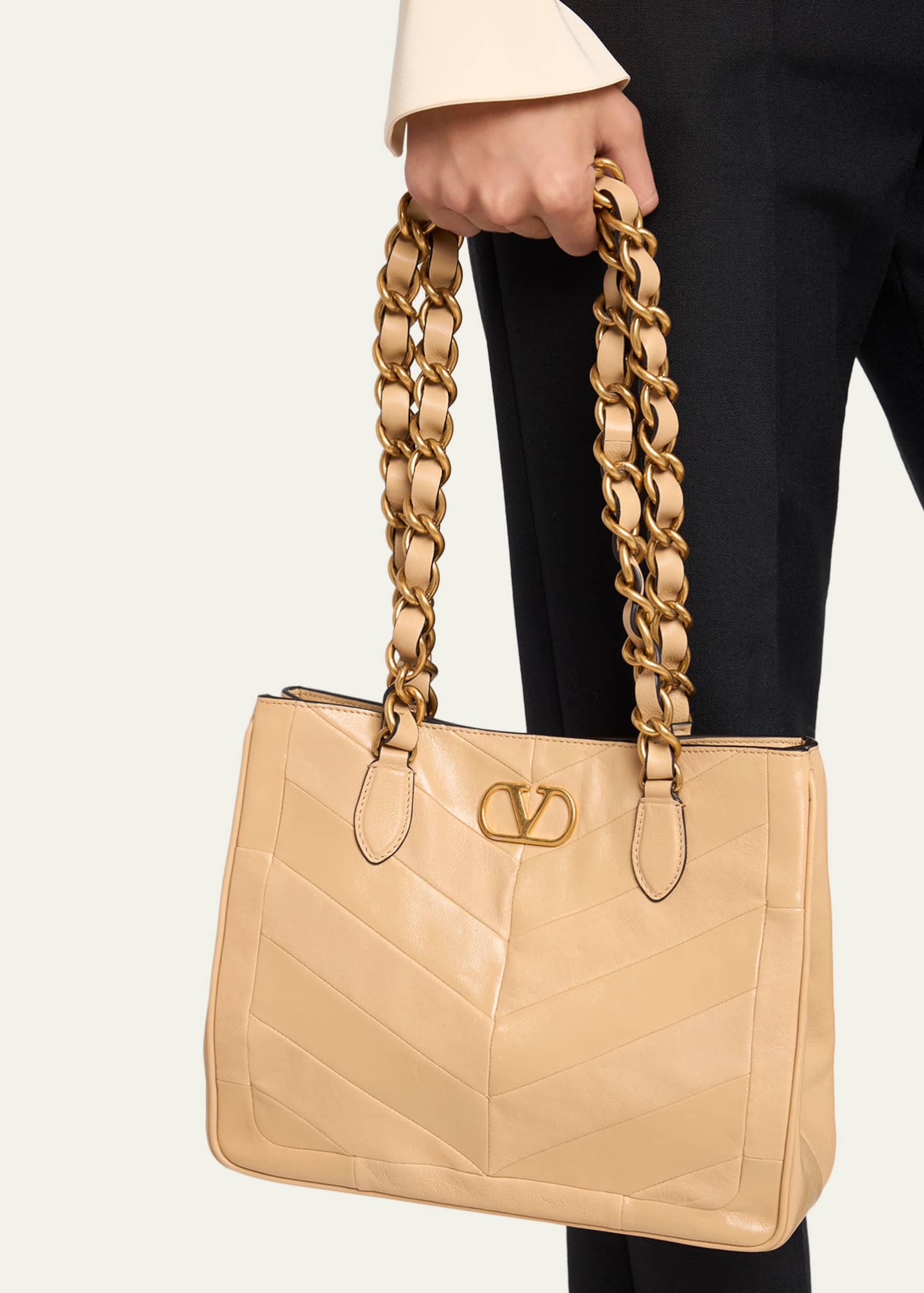 Valentino Garavani Laseine Small Nappa Leather Shopping Bag - Bergdorf ...