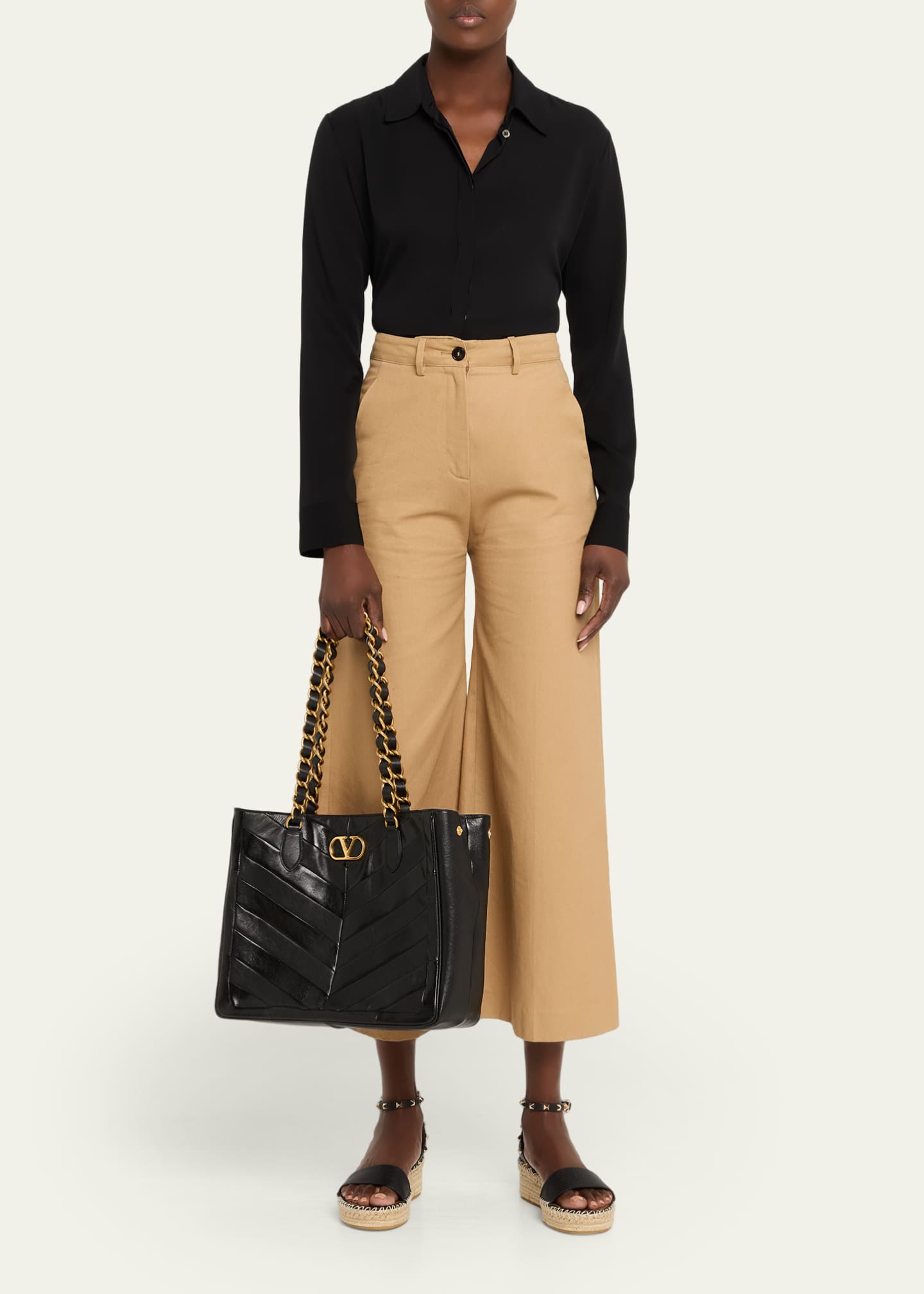 Valentino Garavani Chevron Patchwork Nappa Leather Tote Bag - Bergdorf ...