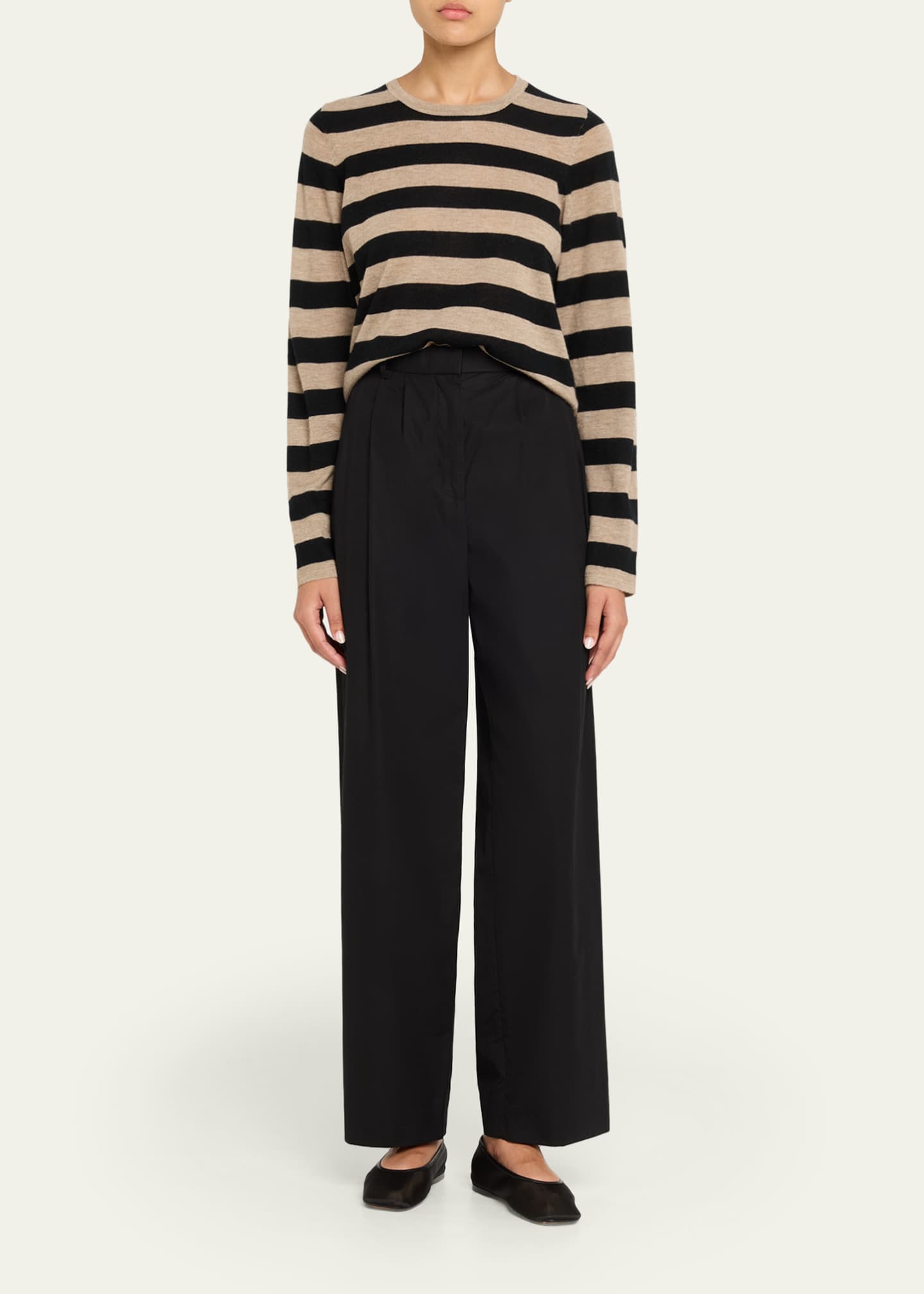 Majestic Filatures Machine Washable Cashmere Striped Pullover ...