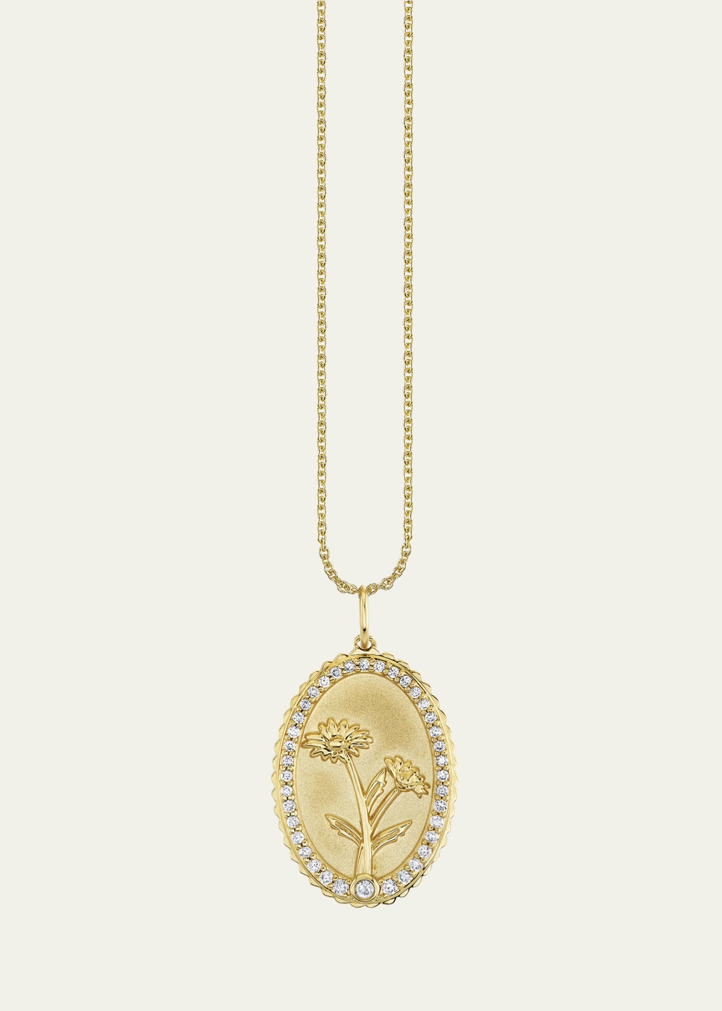 Sydney Evan 14K Gold Diamond Birth Flower Charm Necklace, April ...