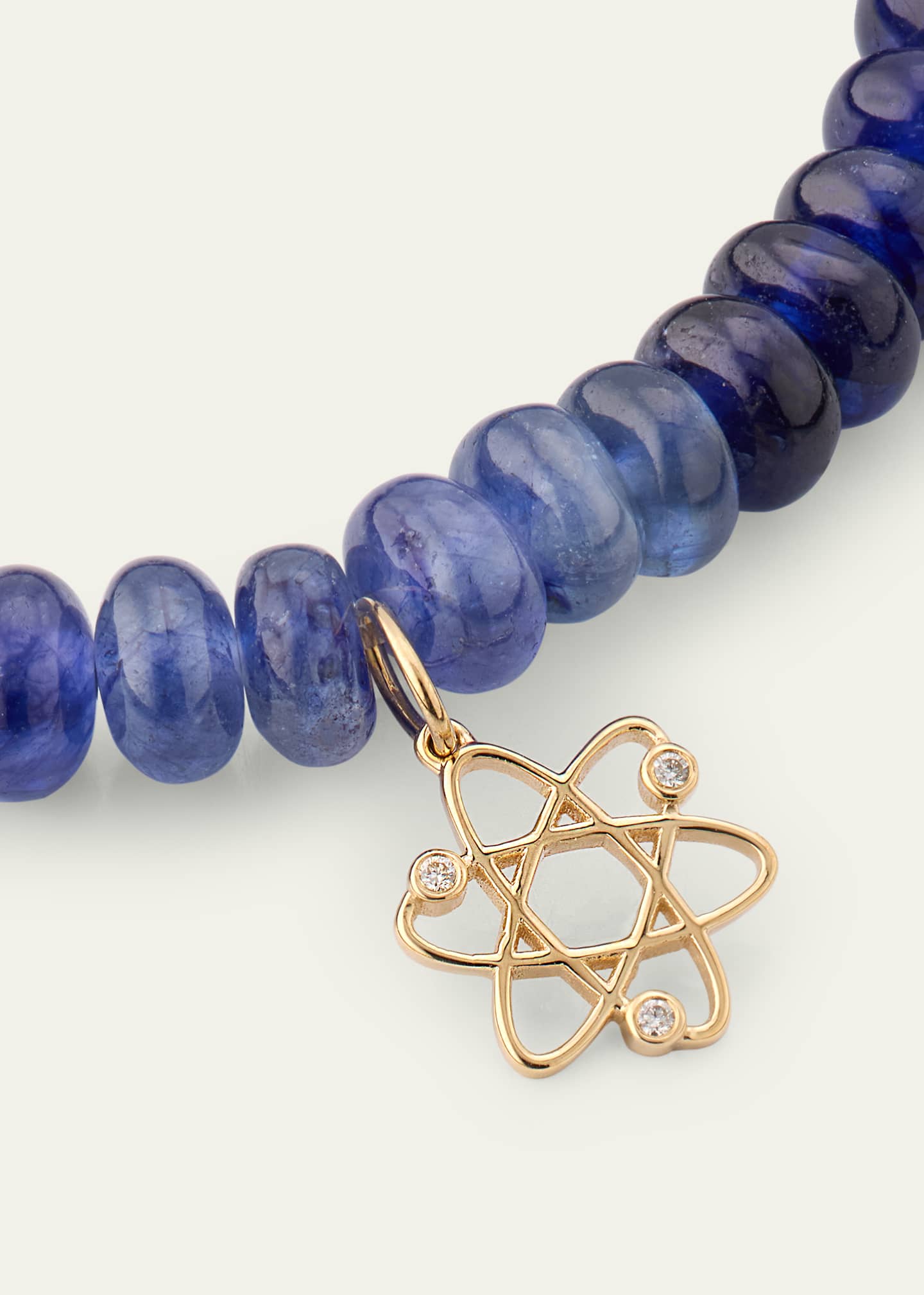 Sydney Evan 14K Diamond Cosmos Charm on Sapphire Stretch Bracelet ...