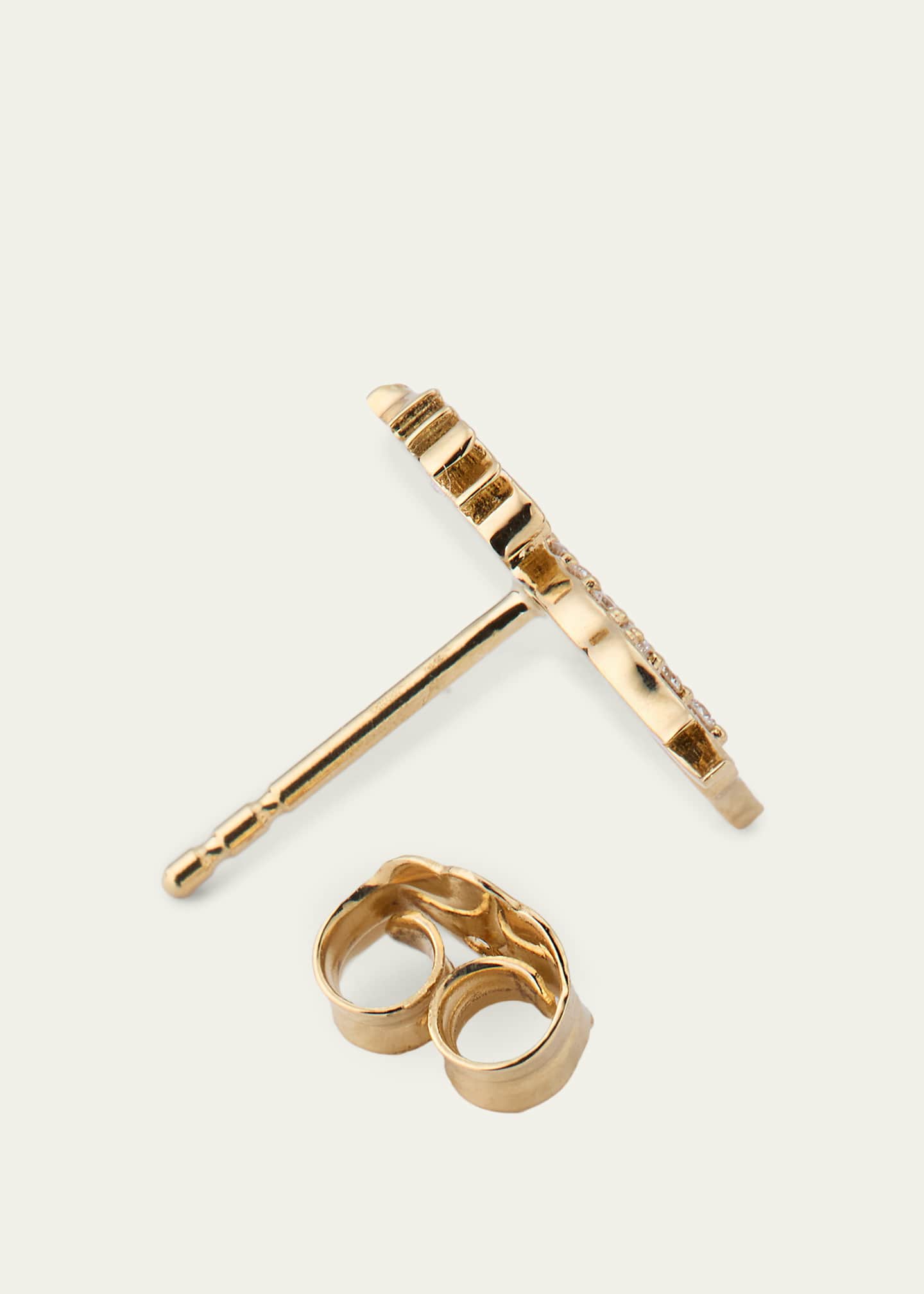 Sydney Evan 14K Yellow Gold Diamond Horse Stud Earring, Single (Right ...
