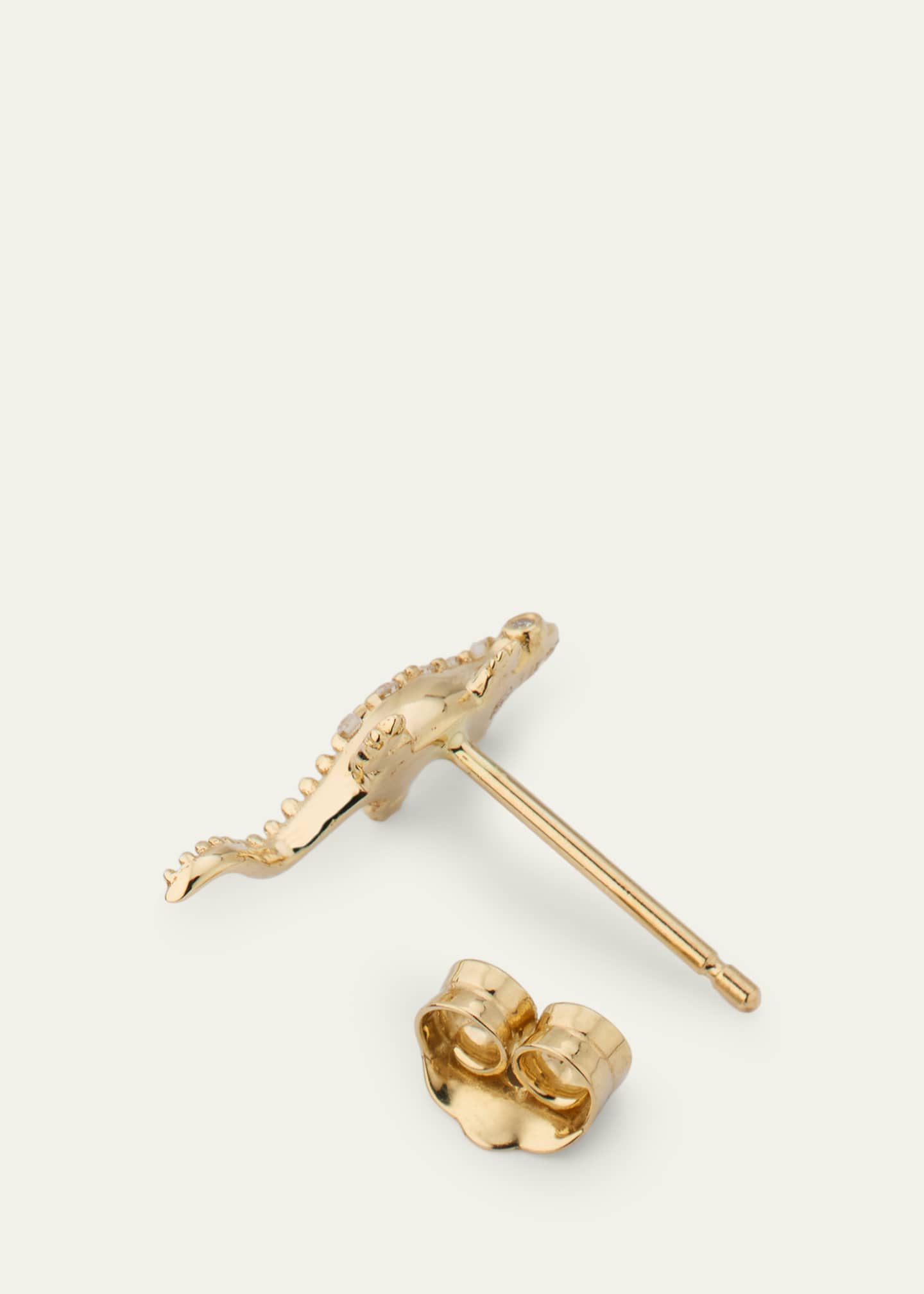 Sydney Evan 14K Yellow Gold Diamond Lizard Stud Earring, Single (Left ...