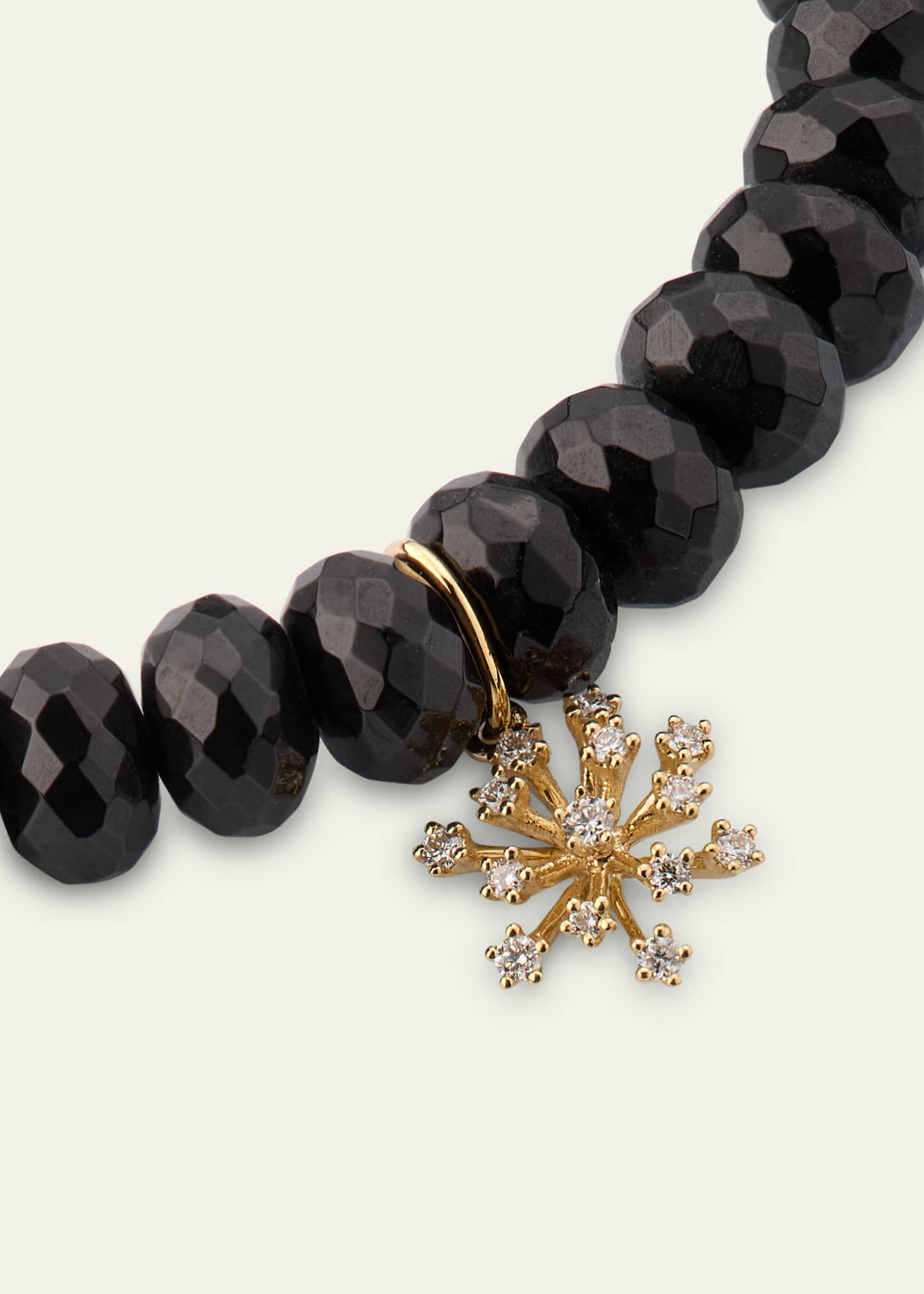 Sydney Evan 14K Gold & Diamond Small Burst Flower on Spinel Beads ...