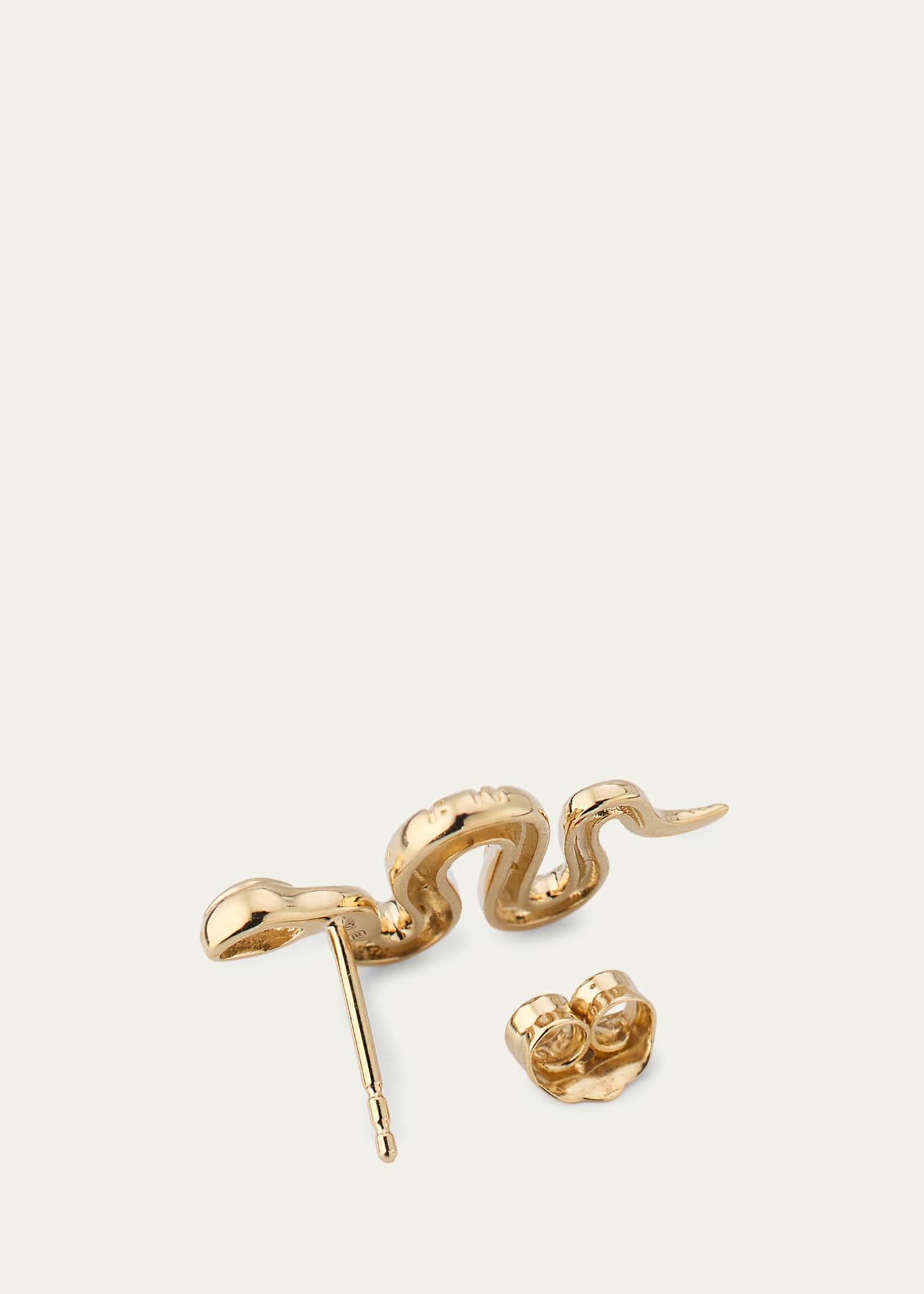 Sydney Evan 14K Yellow Gold Diamond Snake Stud Earring, Single ...