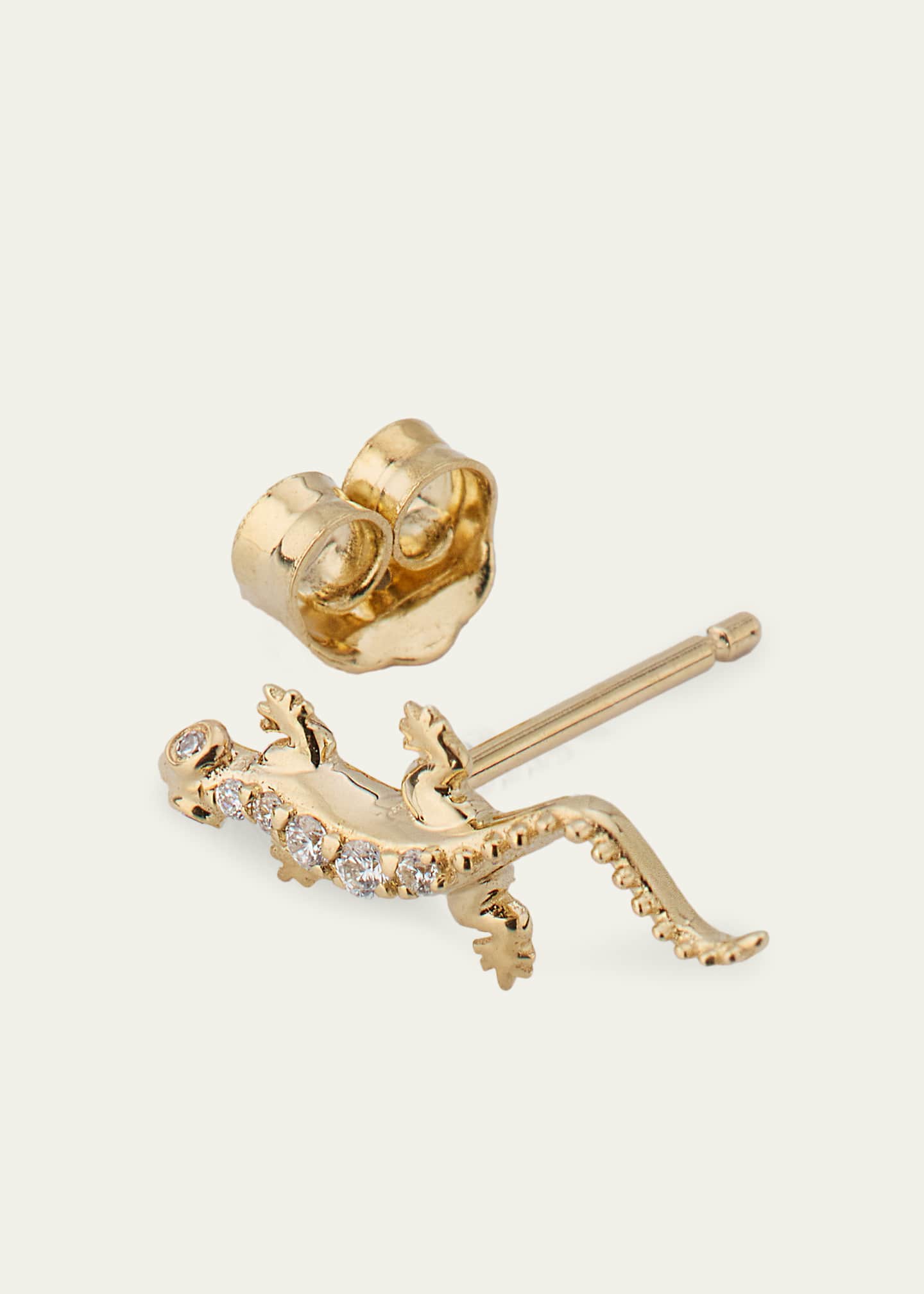 Sydney Evan 14K Yellow Gold Diamond Lizard Stud Earring, Single (Right ...