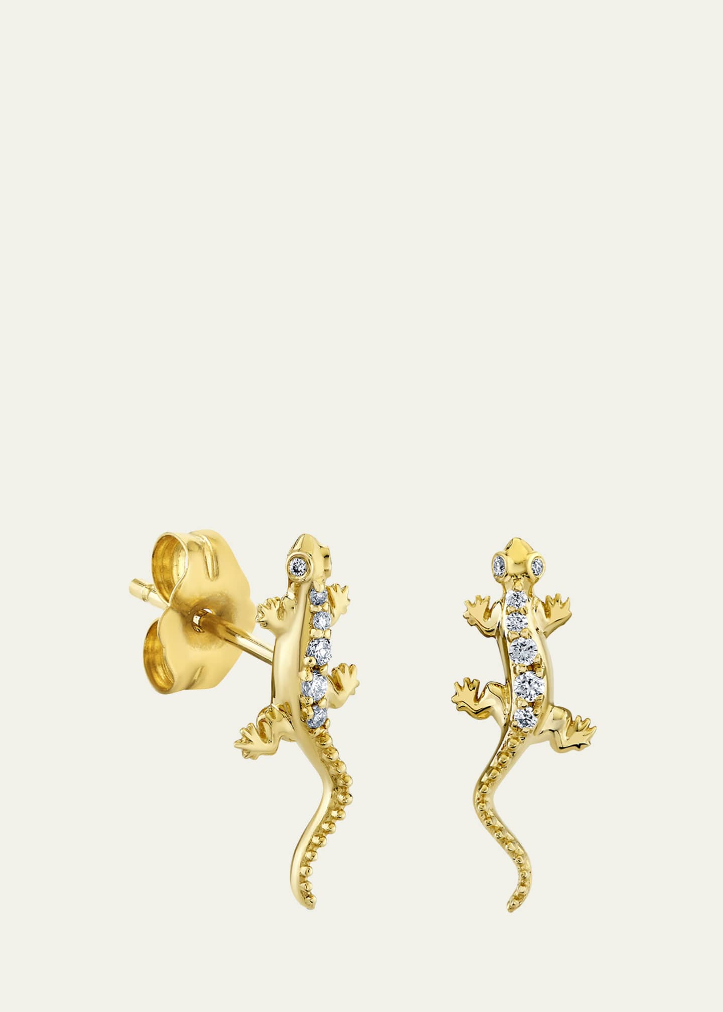 Sydney Evan 14K Yellow Gold Diamond Lizard Stud Earring, Single (Right ...