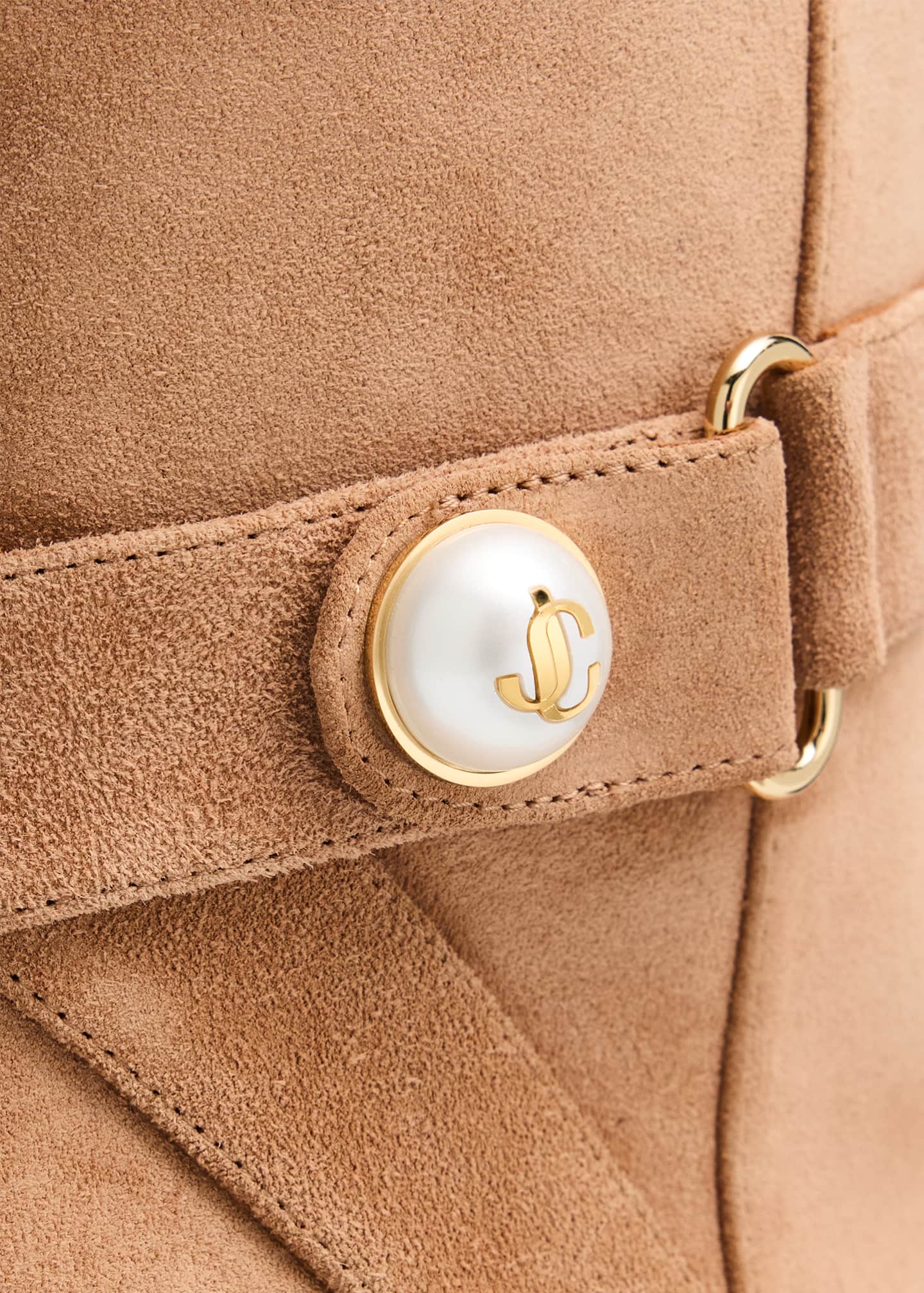 Jimmy Choo Noor 45 Suede Pearly-Button Ankle Boots - Bergdorf Goodman