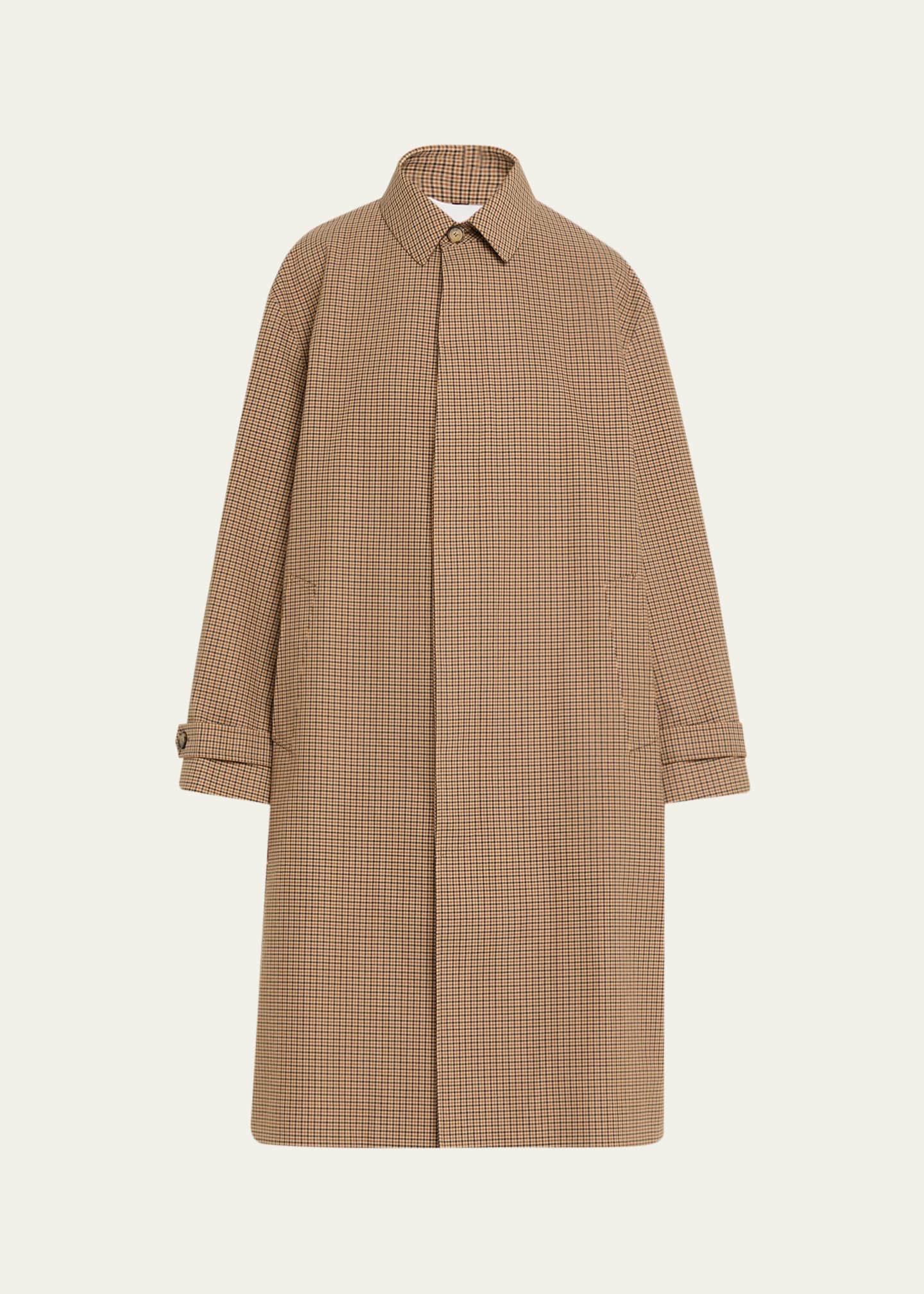 Brandon Maxwell Quinn Houndstooth Single-Breasted Driving Coat ...