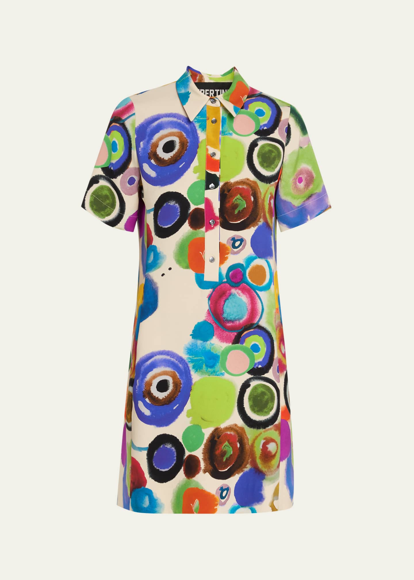 Libertine Gouache Printed Preppy Mini Polo Dress - Bergdorf Goodman
