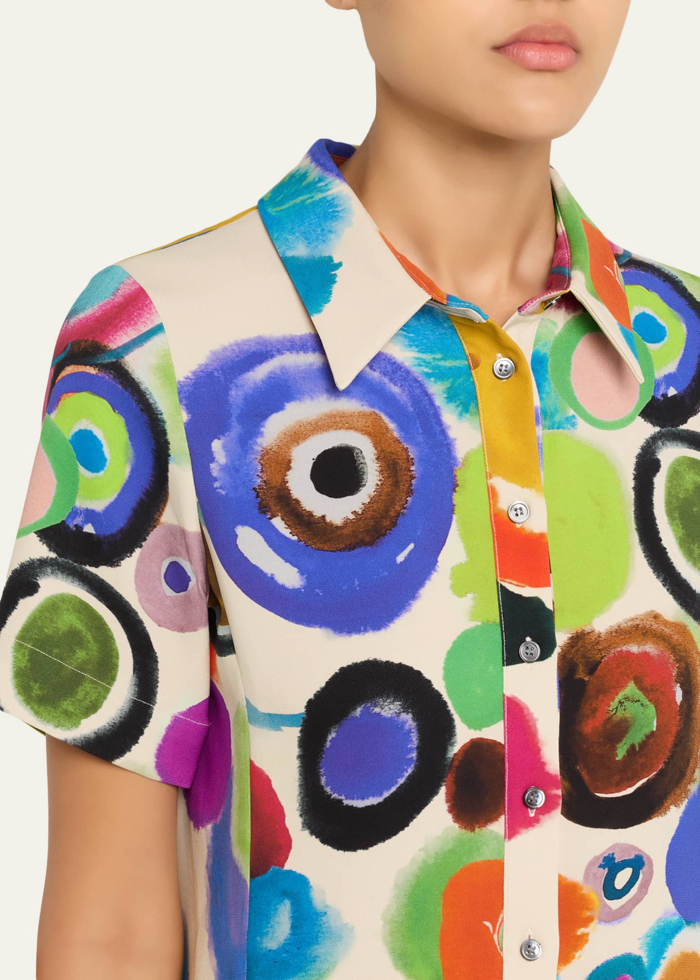 Libertine Gouache Printed Preppy Mini Polo Dress - Bergdorf Goodman