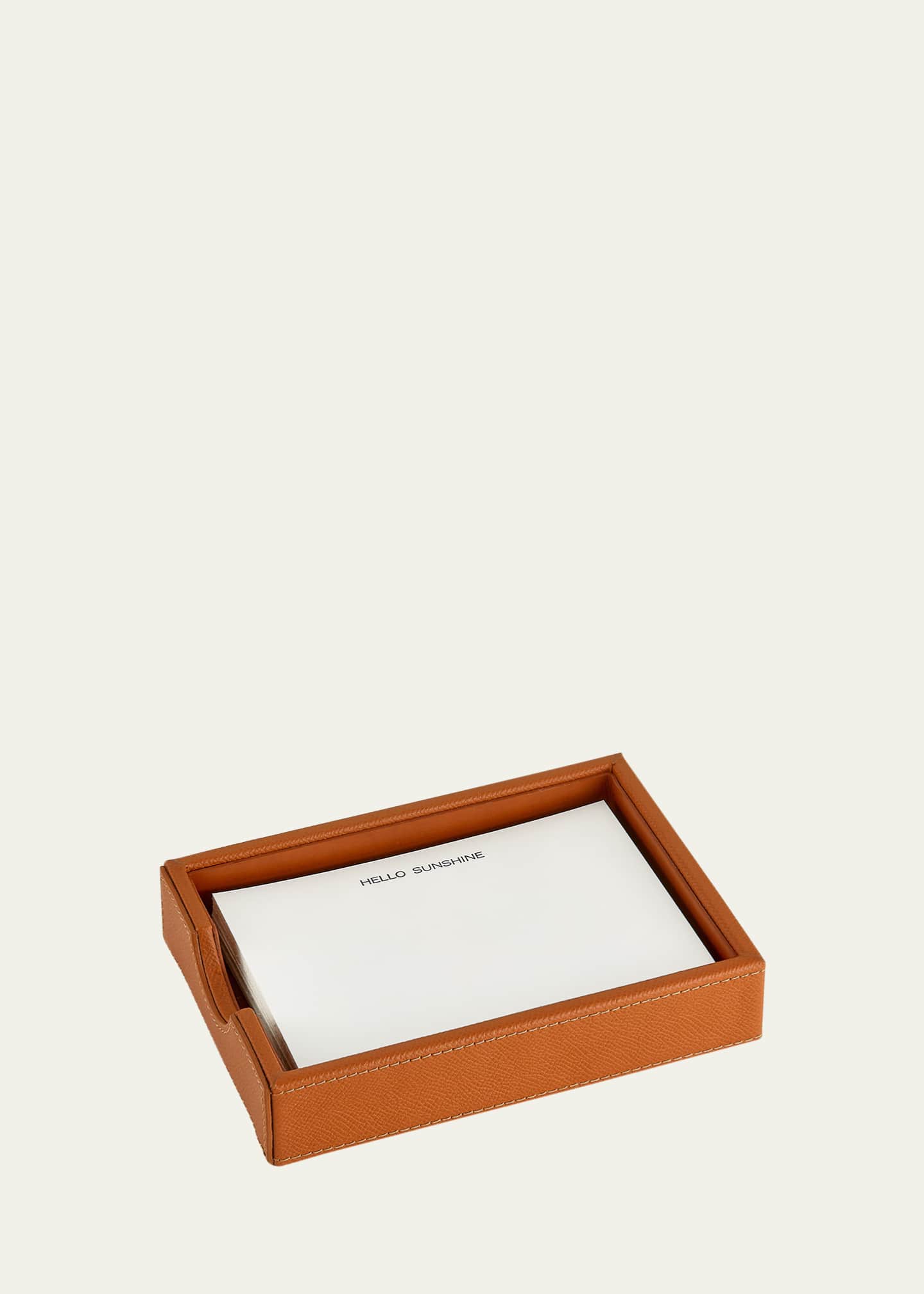 Graphic Image Leather Memo Tray with 25 "Hello Sunshine" Note Cards ...