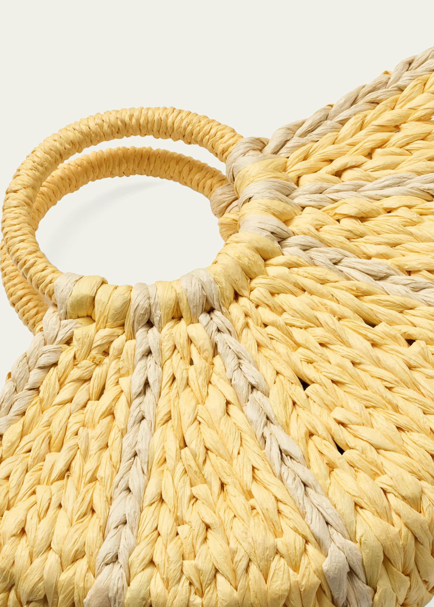 Molo Girl's Lemon Straw Tote Bag - Bergdorf Goodman