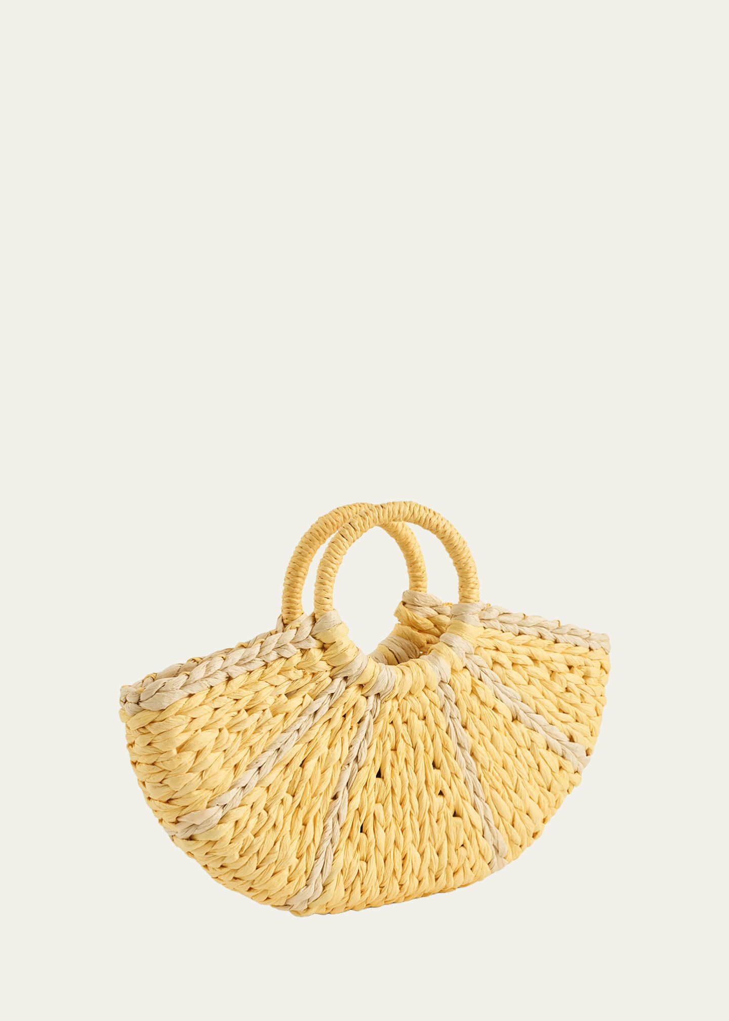 Molo Girl's Lemon Straw Tote Bag - Bergdorf Goodman