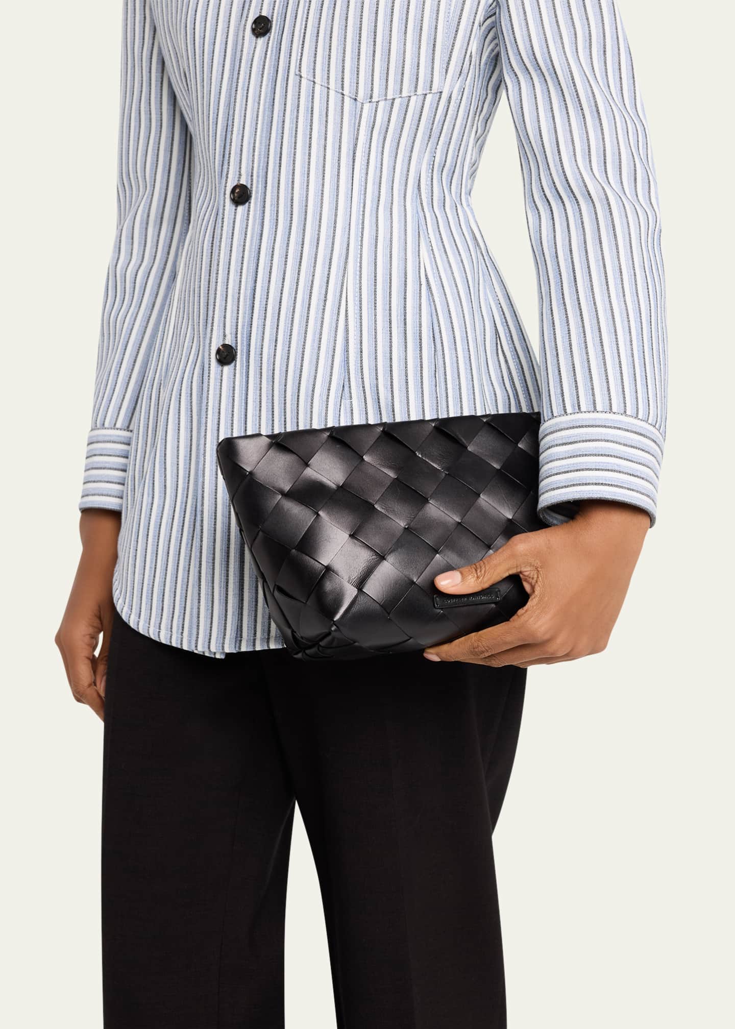 Loeffler Randall Melina Woven Leather Clutch - Bergdorf Goodman