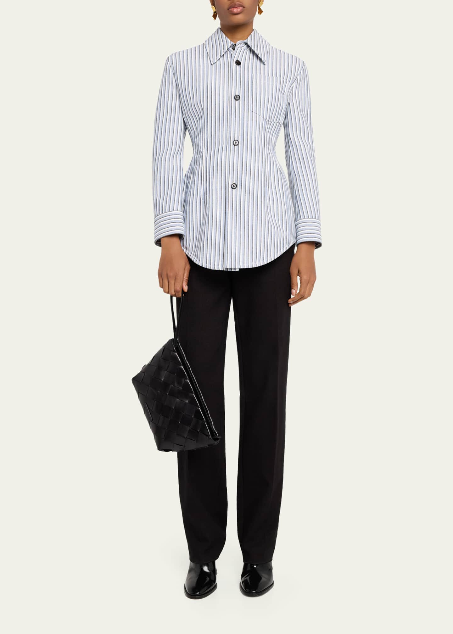 Loeffler Randall Melina Woven Leather Clutch - Bergdorf Goodman