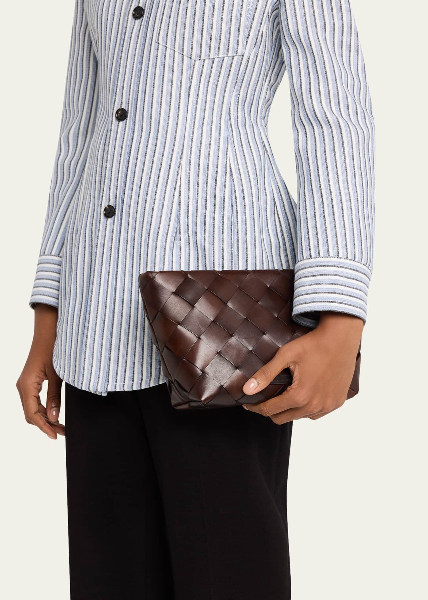 Loeffler Randall Melina Woven Leather Clutch - Bergdorf Goodman