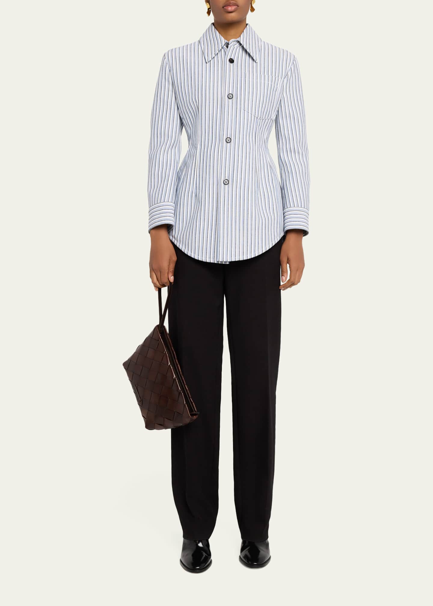 Loeffler Randall Melina Woven Leather Clutch - Bergdorf Goodman