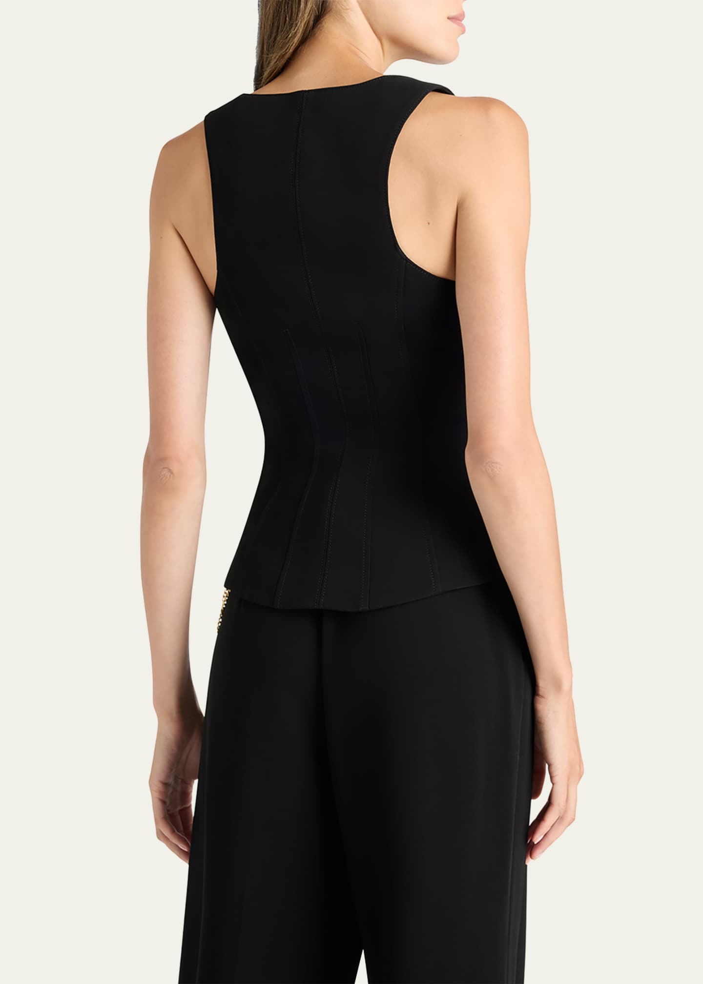 Cinq a Sept Aliana Embellished Crepe Vest - Bergdorf Goodman