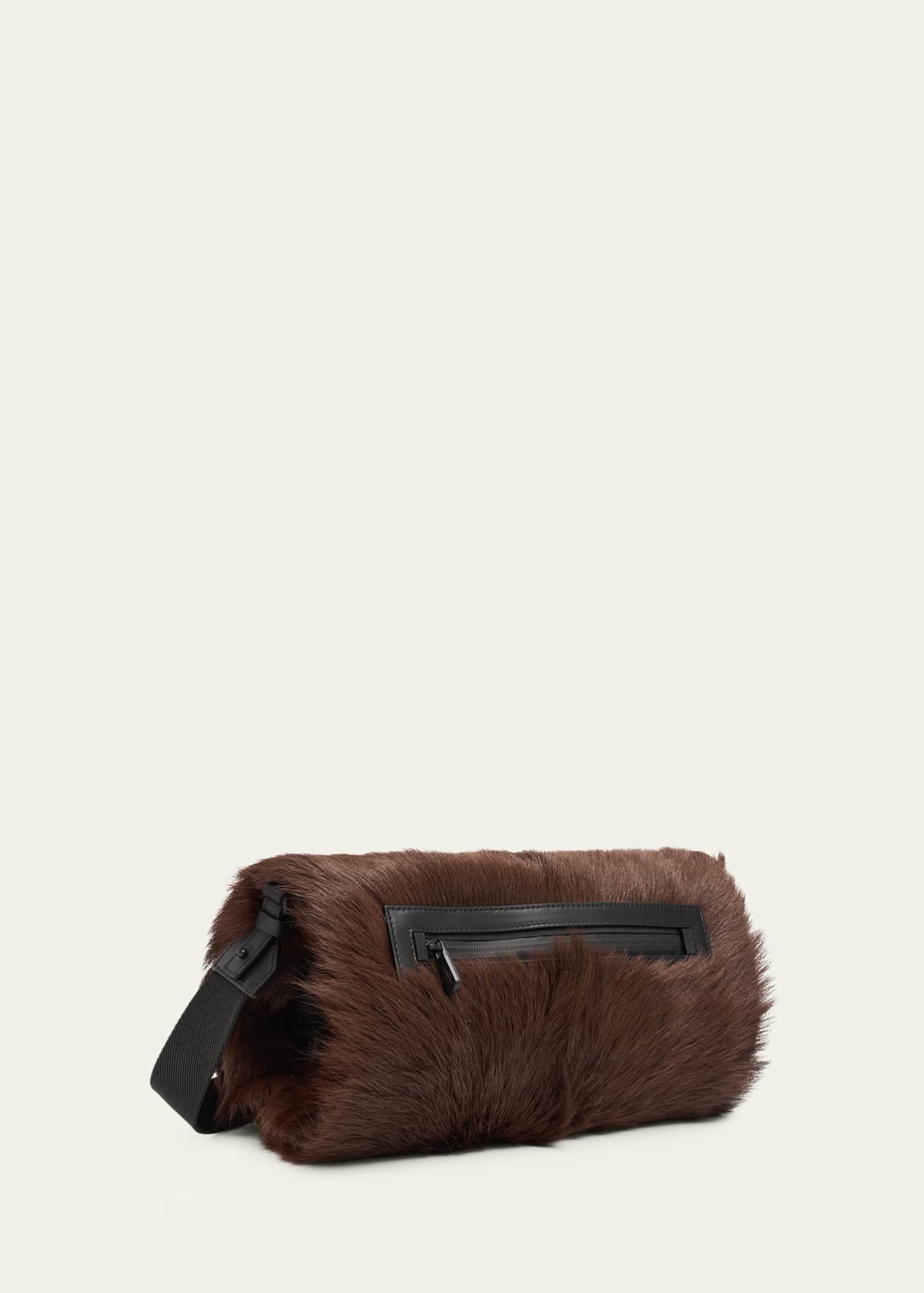 Moncler Goat Shearling Handwarmer with Strap - Bergdorf Goodman