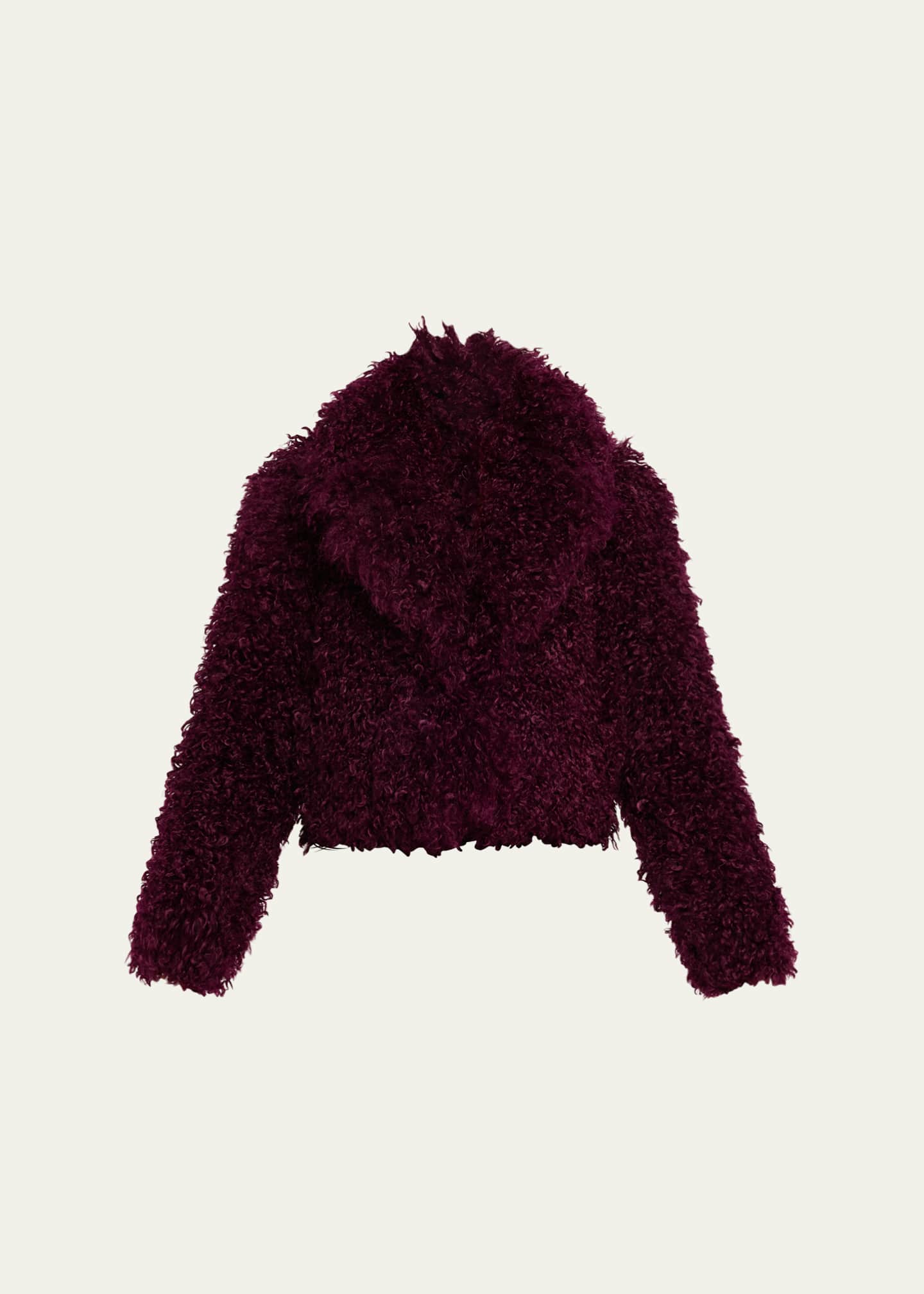 L'Agence Aura Cropped Faux Fur Jacket - Bergdorf Goodman