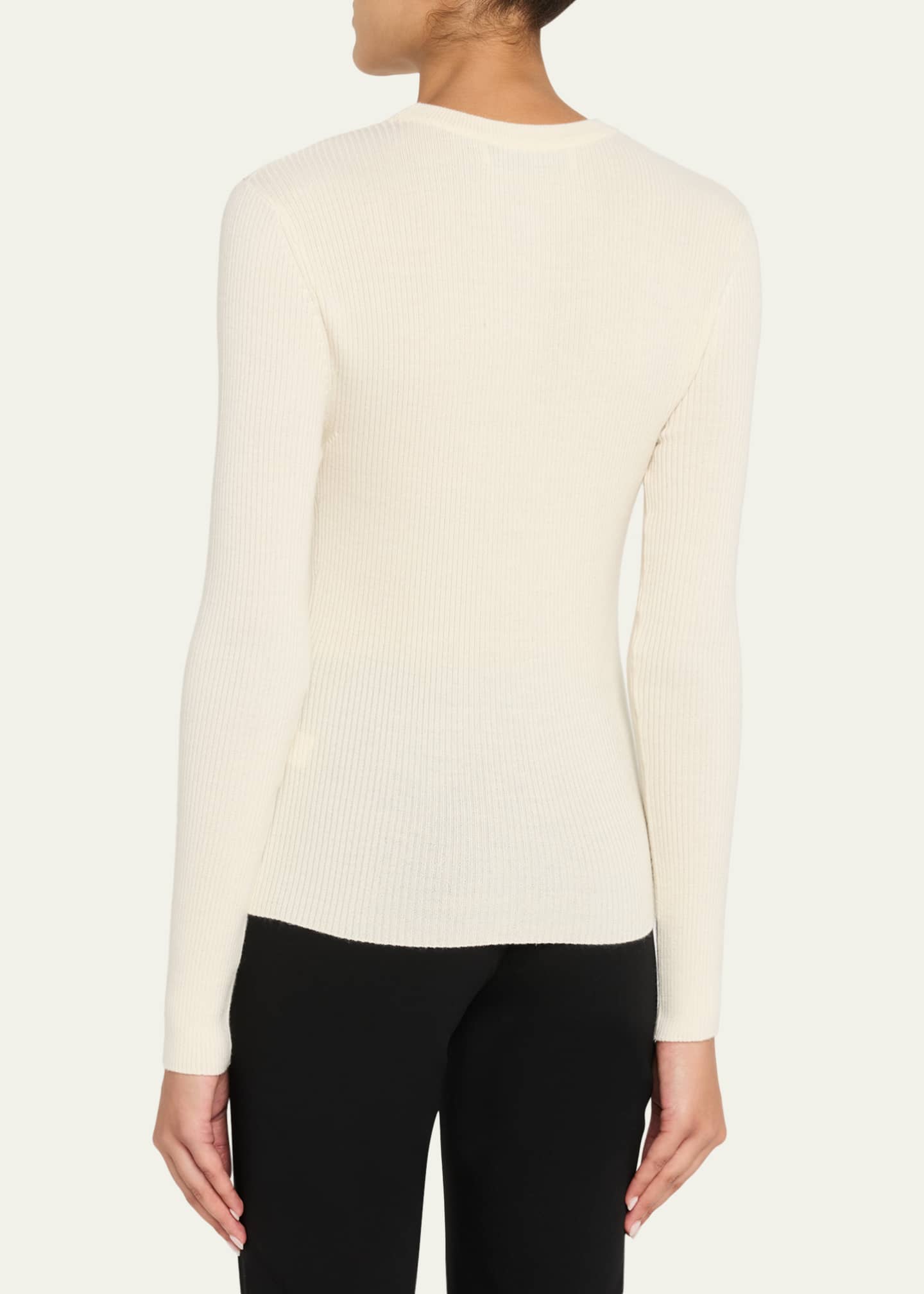 Prabal Gurung Sequin Floral-Embroidered Rib Knit Shirt - Bergdorf Goodman