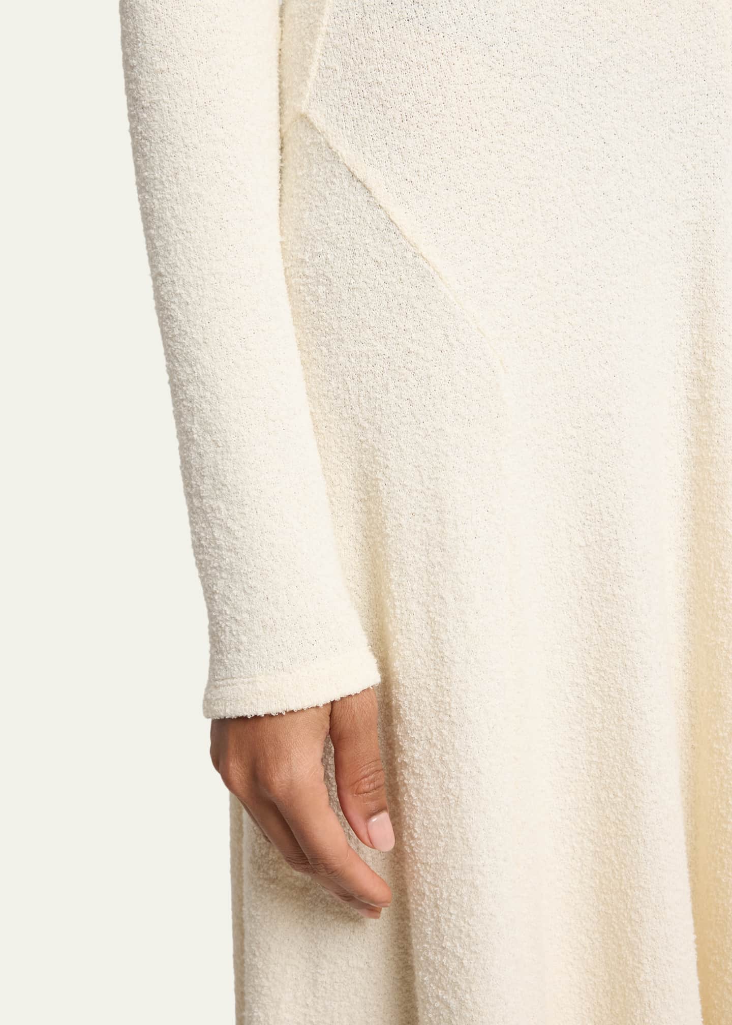 Isabel Marant Flora Ruched Boucle Long-Sleeve Midi Dress - Bergdorf Goodman