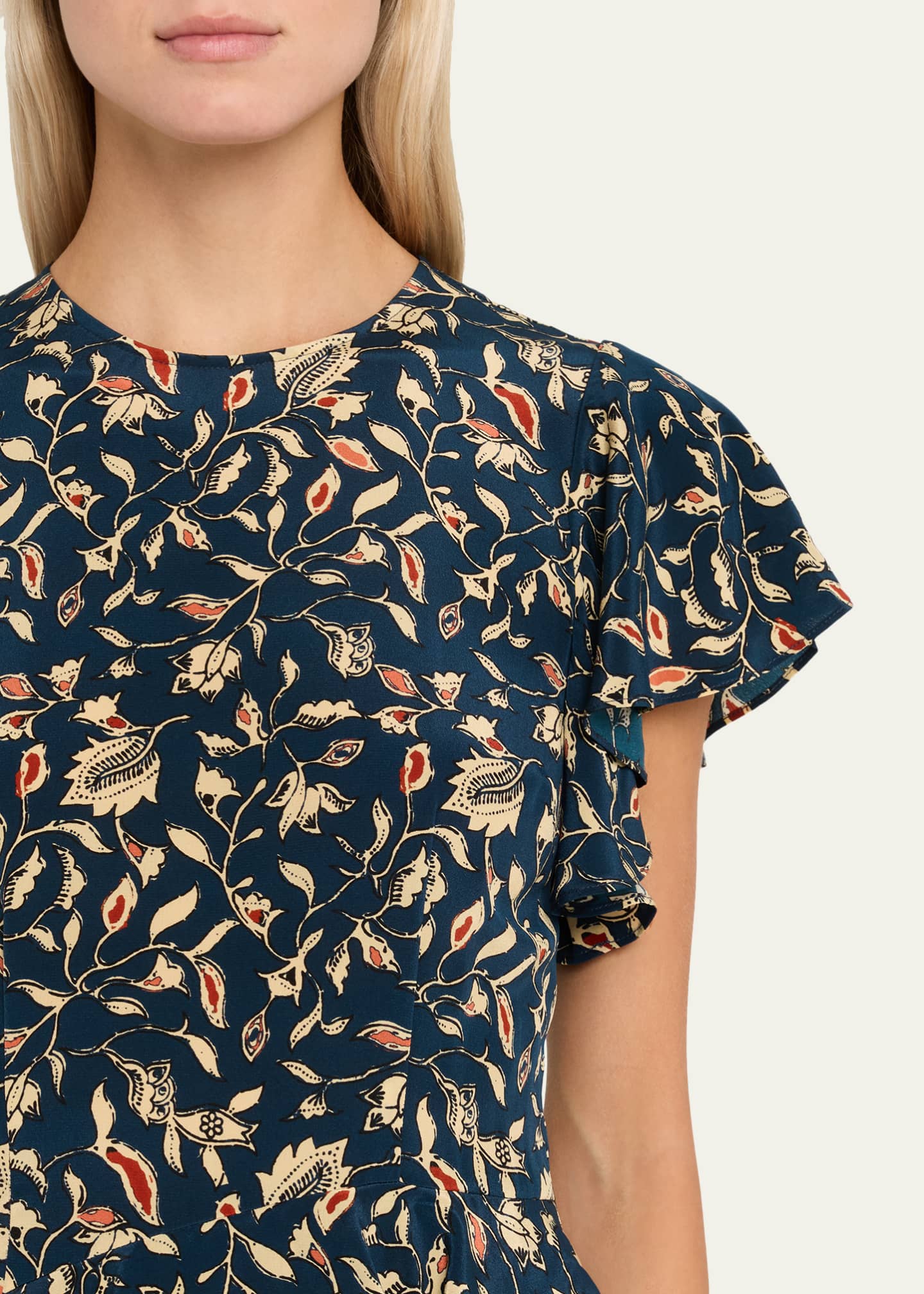 Ulla Johnson Amaia Cascading Ruffle Midi Dress - Bergdorf Goodman