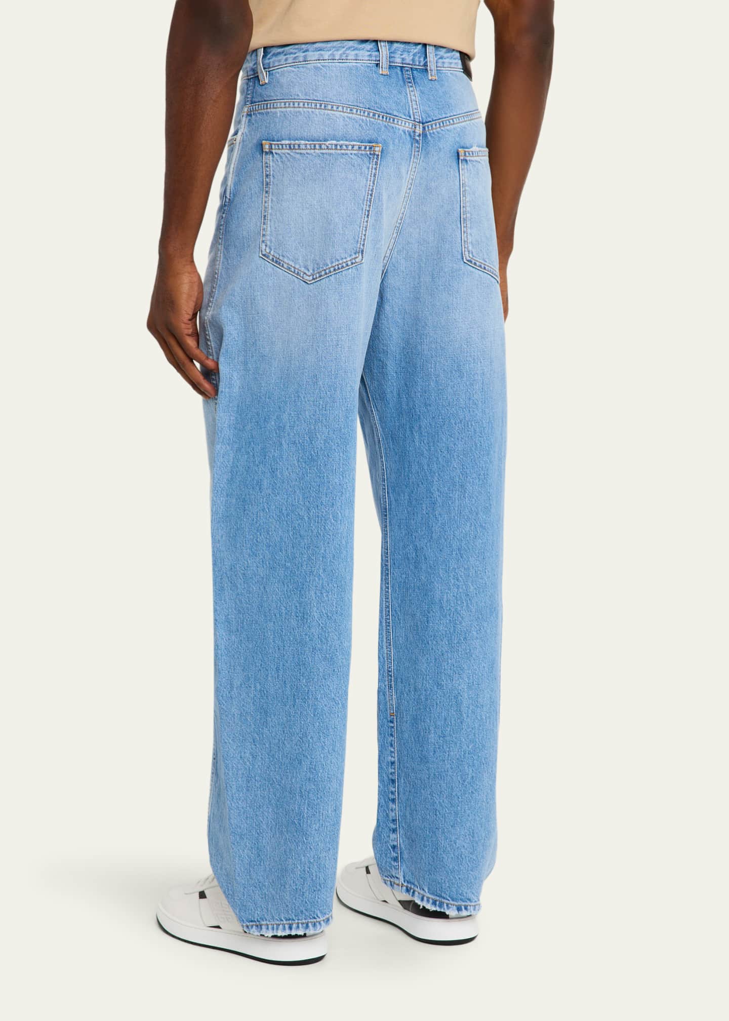 Givenchy Men's Stone-Washed Barrel-Leg Jeans - Bergdorf Goodman