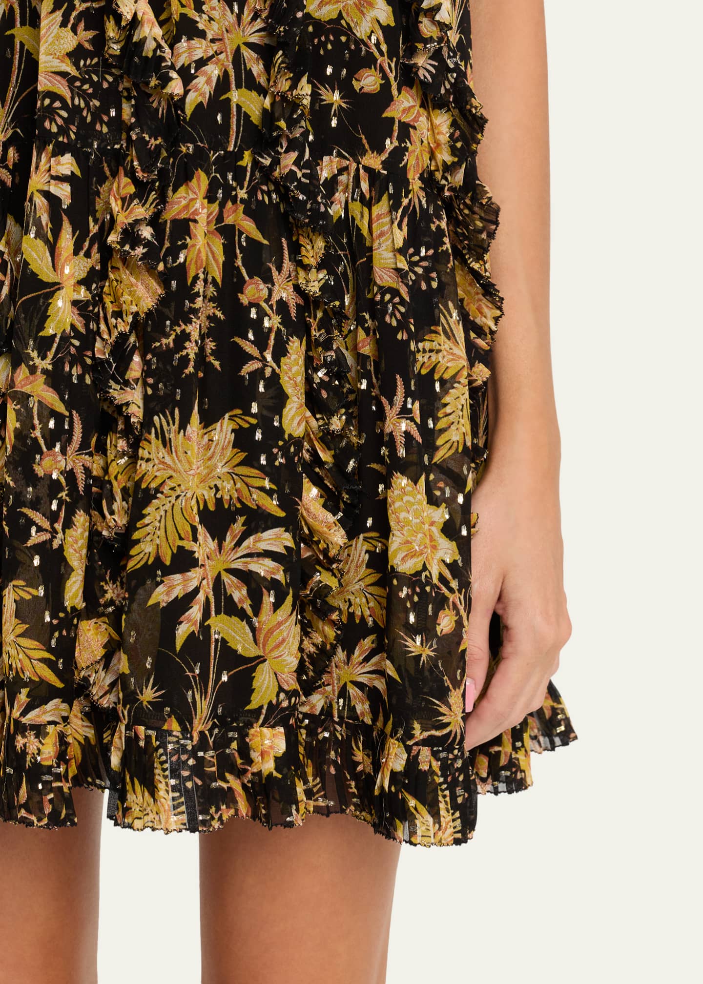 Ulla Johnson Signe Cascading Ruffle Mini Dress - Bergdorf Goodman