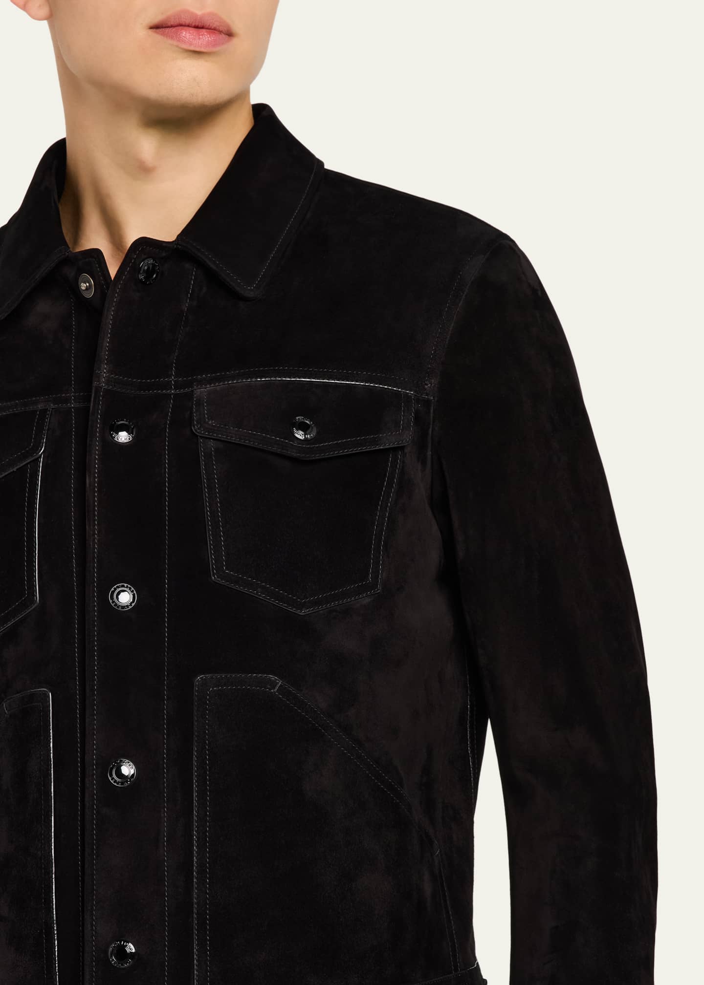 TOM FORD Men's Cashmere Suede Jacket - Bergdorf Goodman