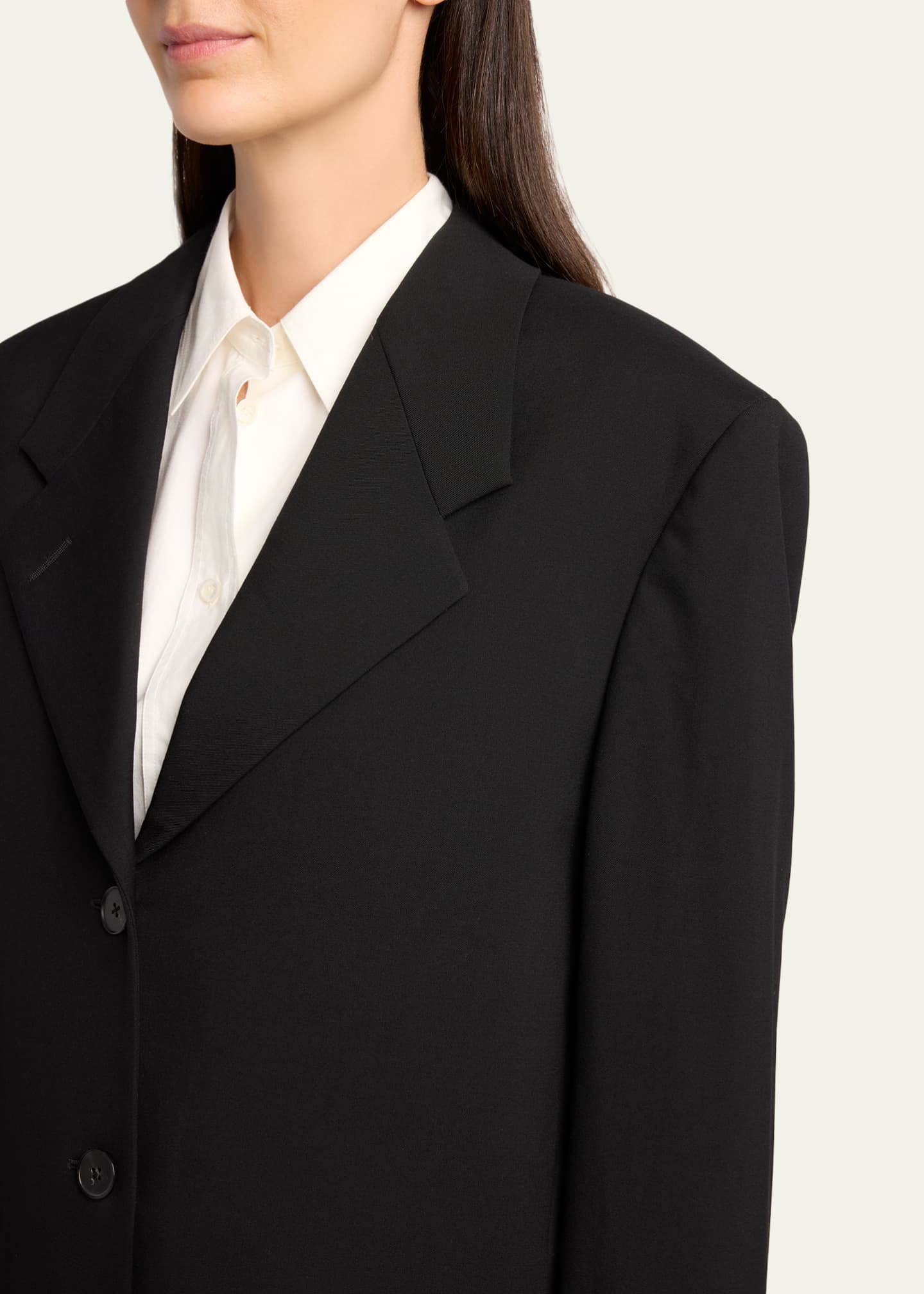 THE ROW Selim Single-Breasted Oversized Blazer Jacket - Bergdorf Goodman