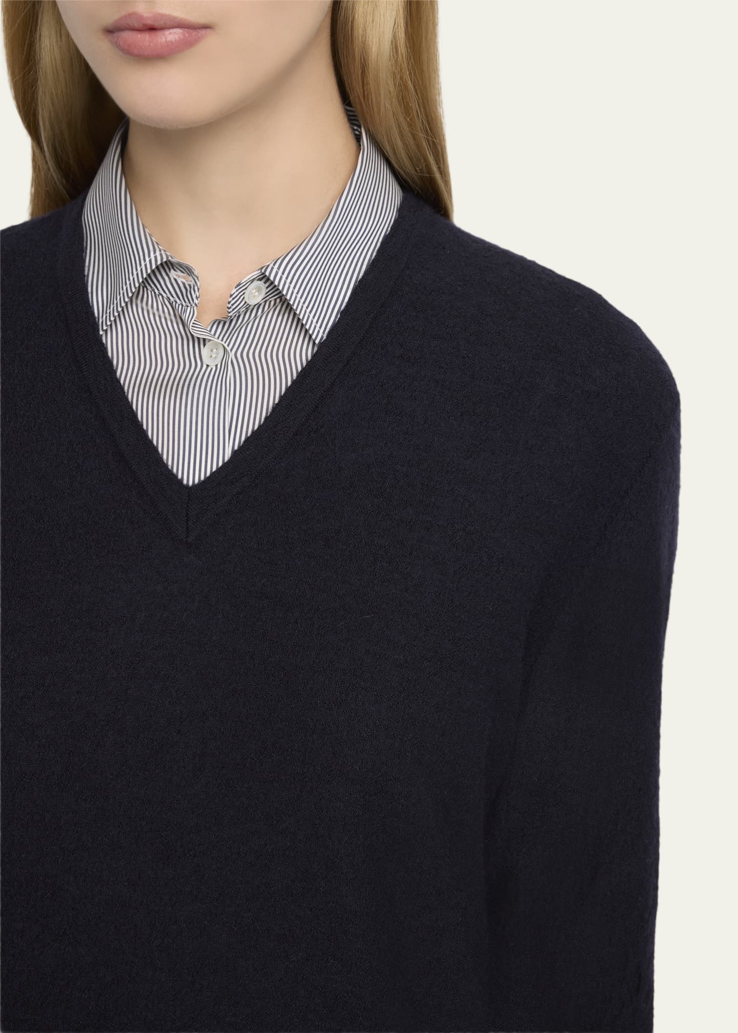 THE ROW Manyar V-Neck Cashmere Sweater - Bergdorf Goodman