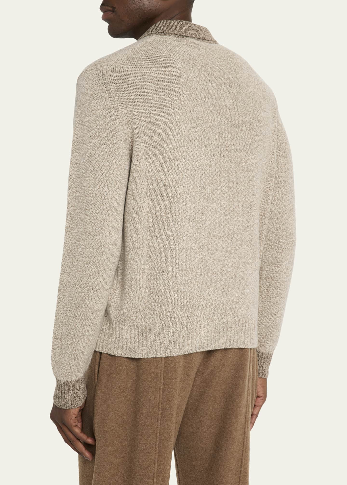 Loro Piana Men's Sheep Meadow Wool and Cashmere Polo Sweater - Bergdorf ...