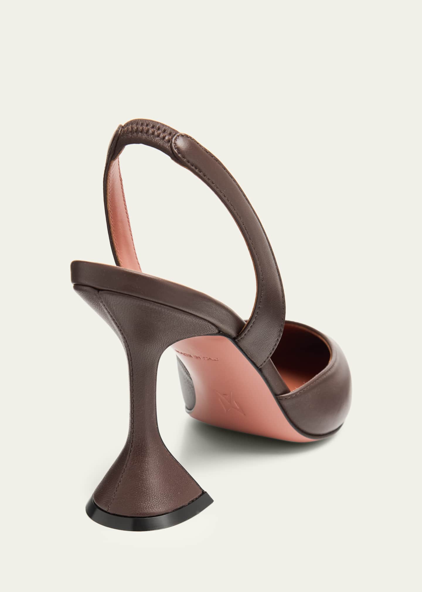 Amina Muaddi 95mm Holli Leather Slingback Pumps - Bergdorf Goodman