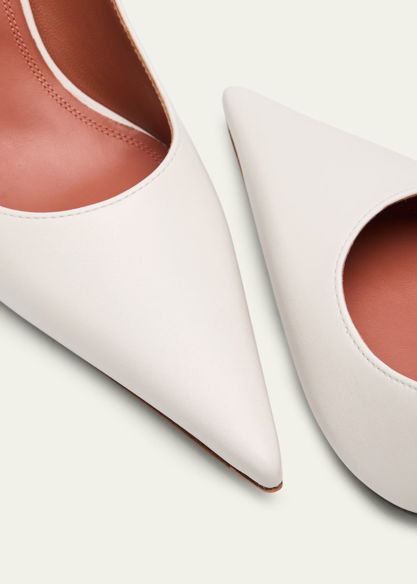 Amina Muaddi 90mm Barbara Leather Pointed-Toe Pumps - Bergdorf Goodman