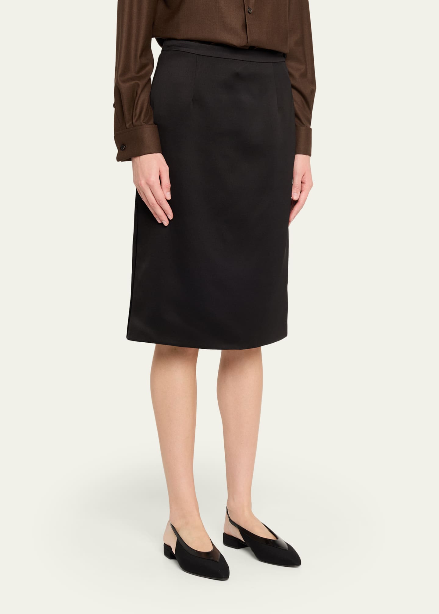 Loro Piana Tessa Wool-Silk Skirt - Bergdorf Goodman