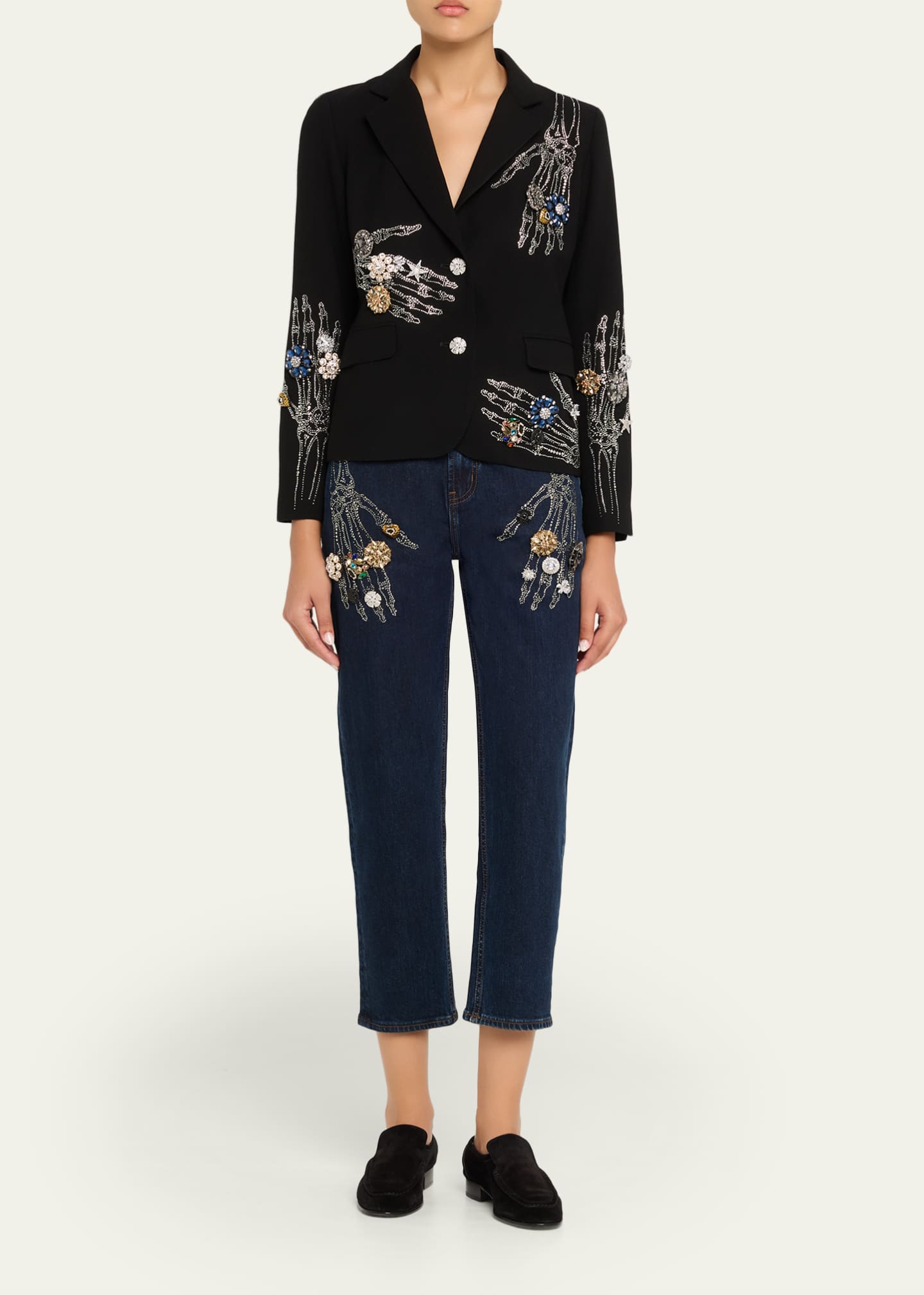 Libertine Buried Treasure Straight-Leg Ankle Boyfriend Jeans - Bergdorf ...