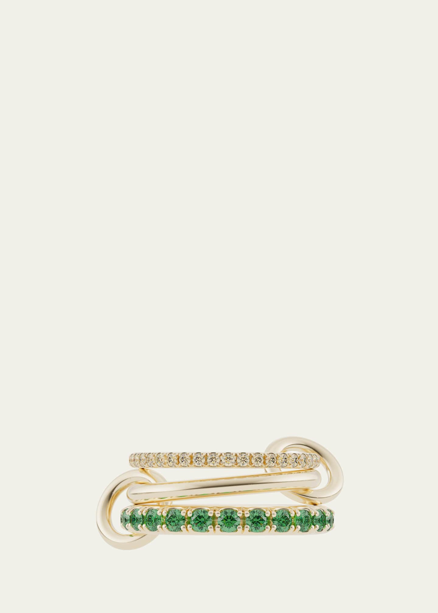 Spinelli Kilcollin Norah 18K Yellow Gold Diamond and Emerald Ring ...